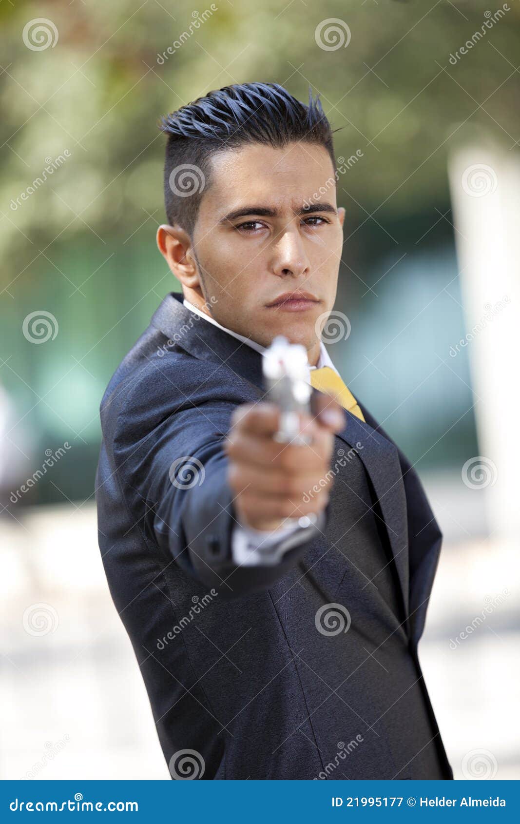 Security Businessman with a Handgun Stock Image - Image of adult ...