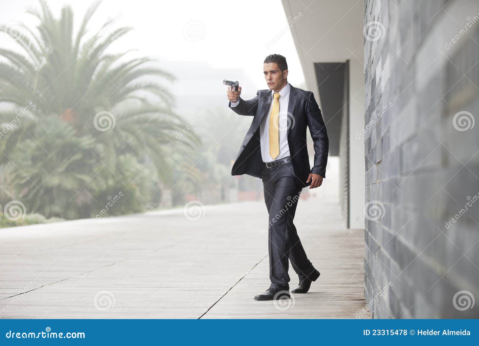 Security Businessman with a Handgun Stock Photo - Image of firearm ...