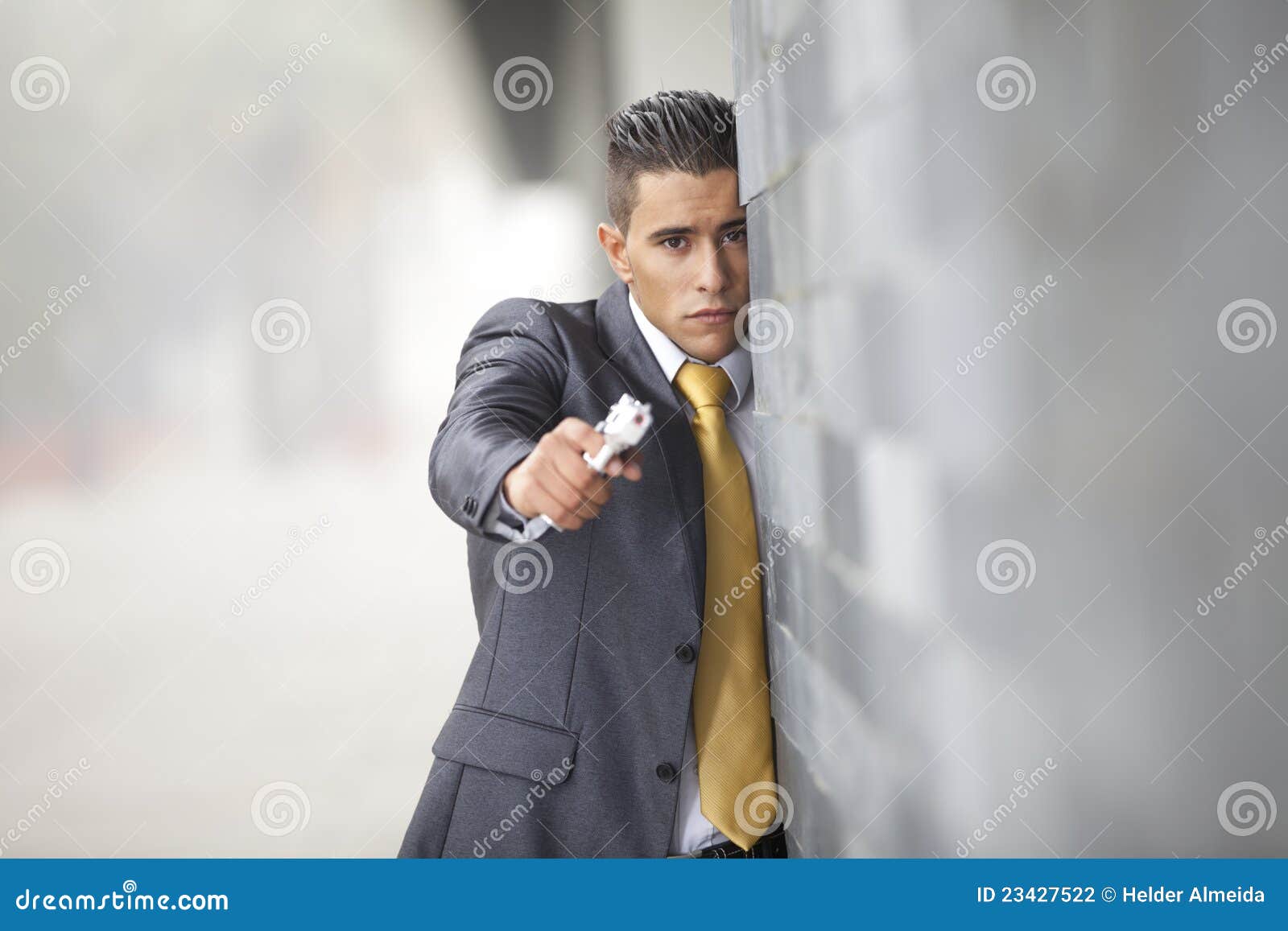 Security Businessman with a Handgun Stock Photo - Image of mafia ...