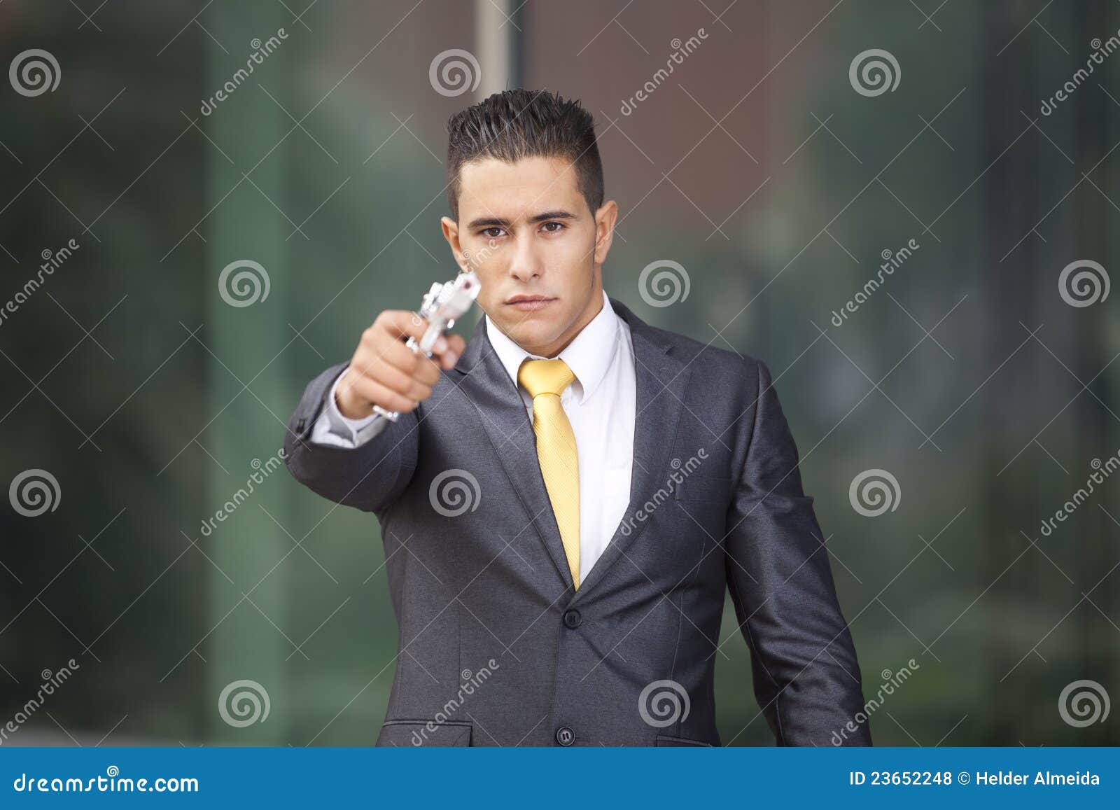Security Businessman with a Handgun Stock Photo - Image of contemporary ...