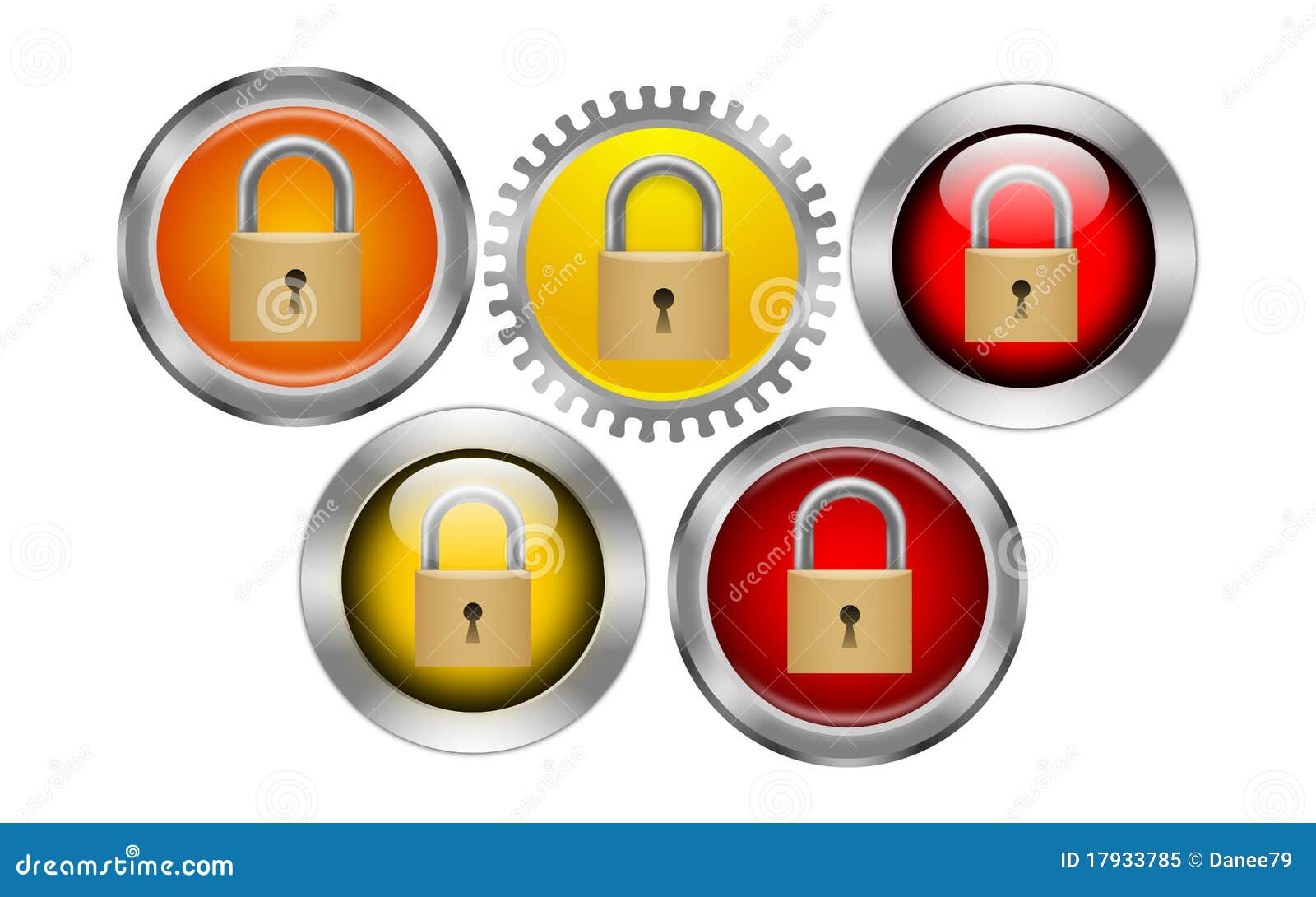 Security button stock image. Illustration of safety, icon - 17933785