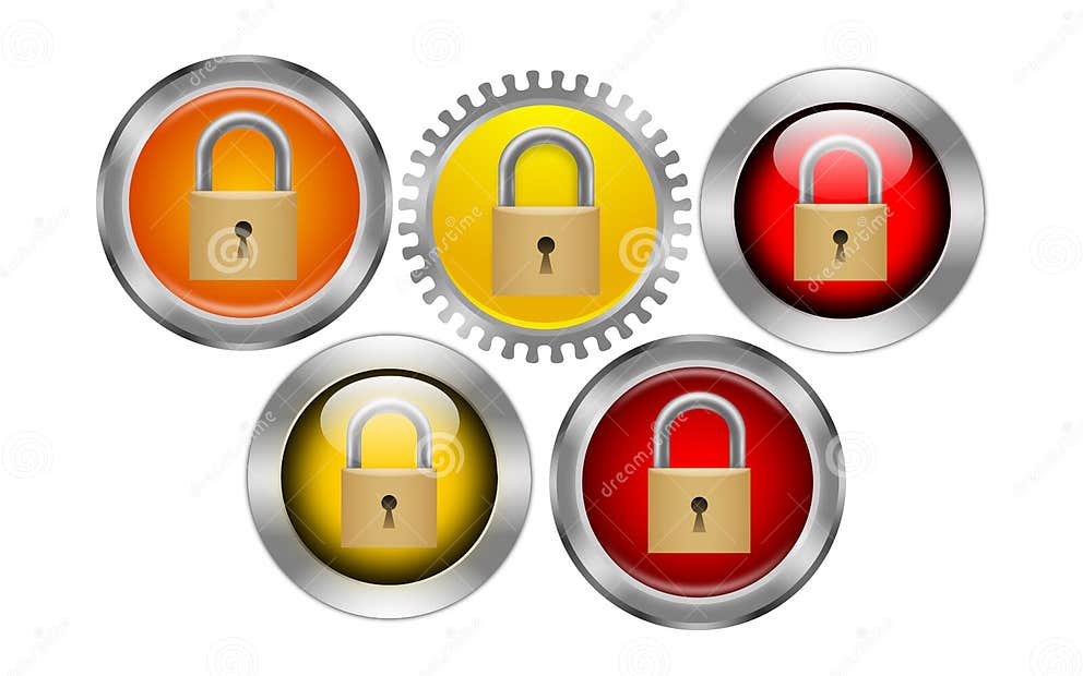 Security button stock image. Illustration of safety, icon - 17933785