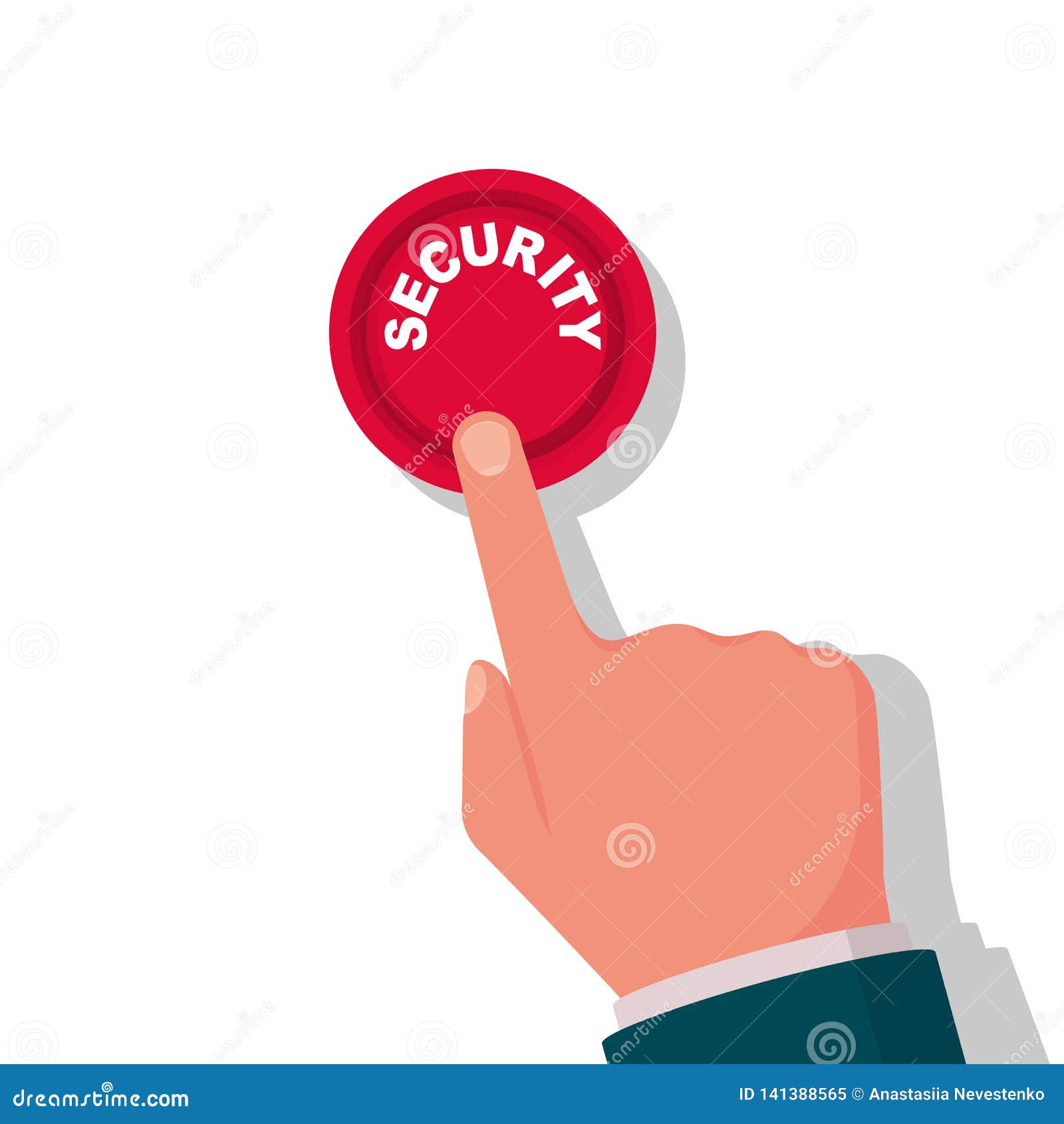 Security Button. Hand Pressing Red Button. Stock Vector - Illustration ... Security Button. Hand Pressing Red Button. Stock Vector - Illustration ...