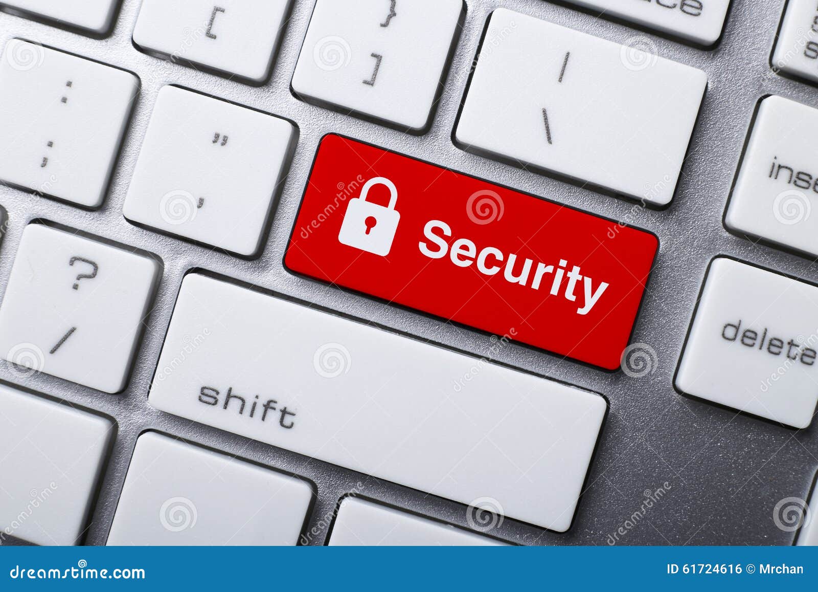 Security Button on Keyboard Stock Photo - Image of communication ...