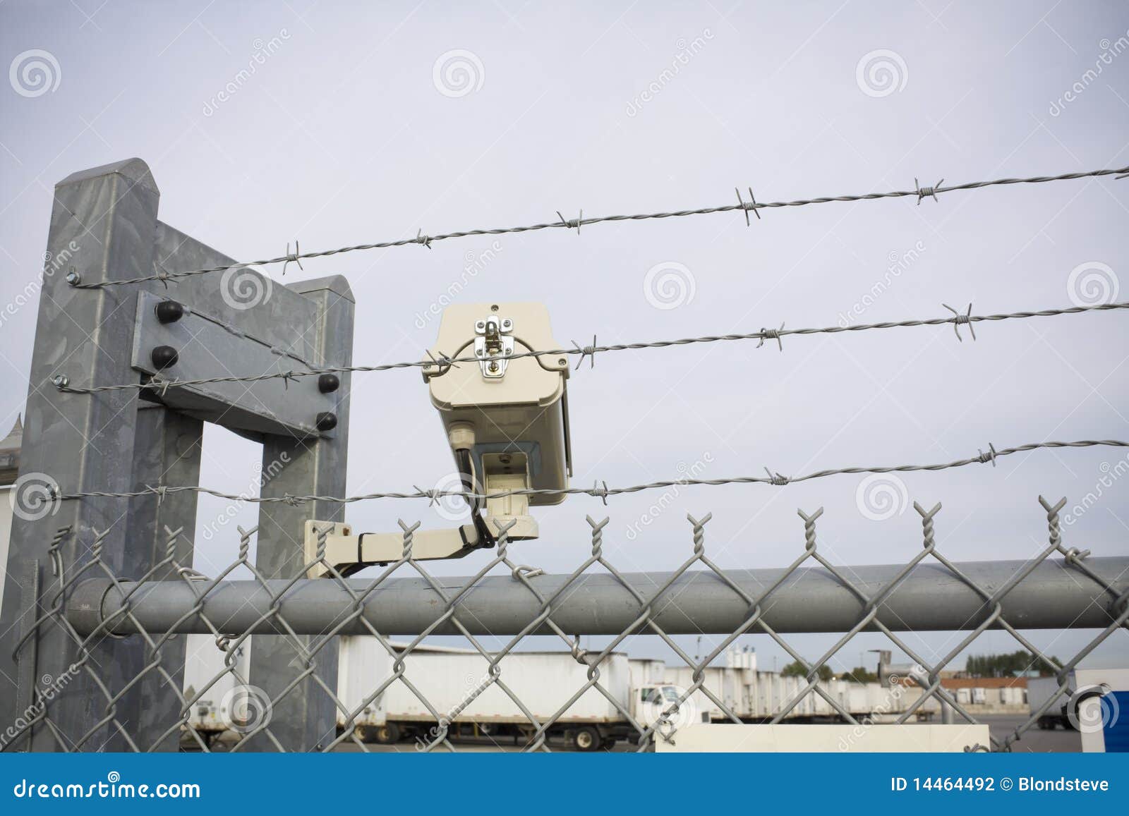 Security Cam Overlooking Truck Yard Stock Photo - Image of control ...