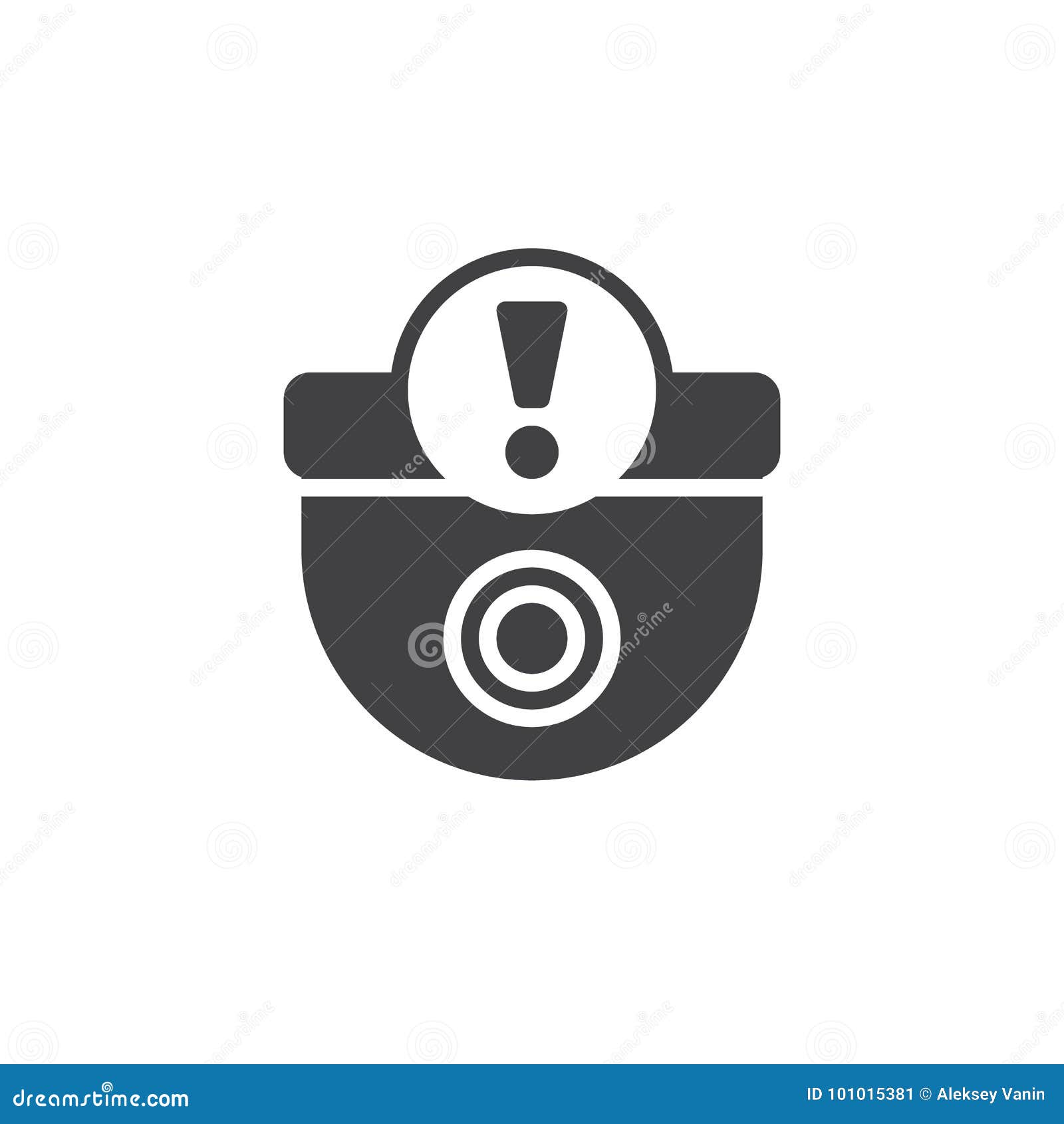 Security Camera Alert Icon Vector Stock Vector - Illustration of crime ...