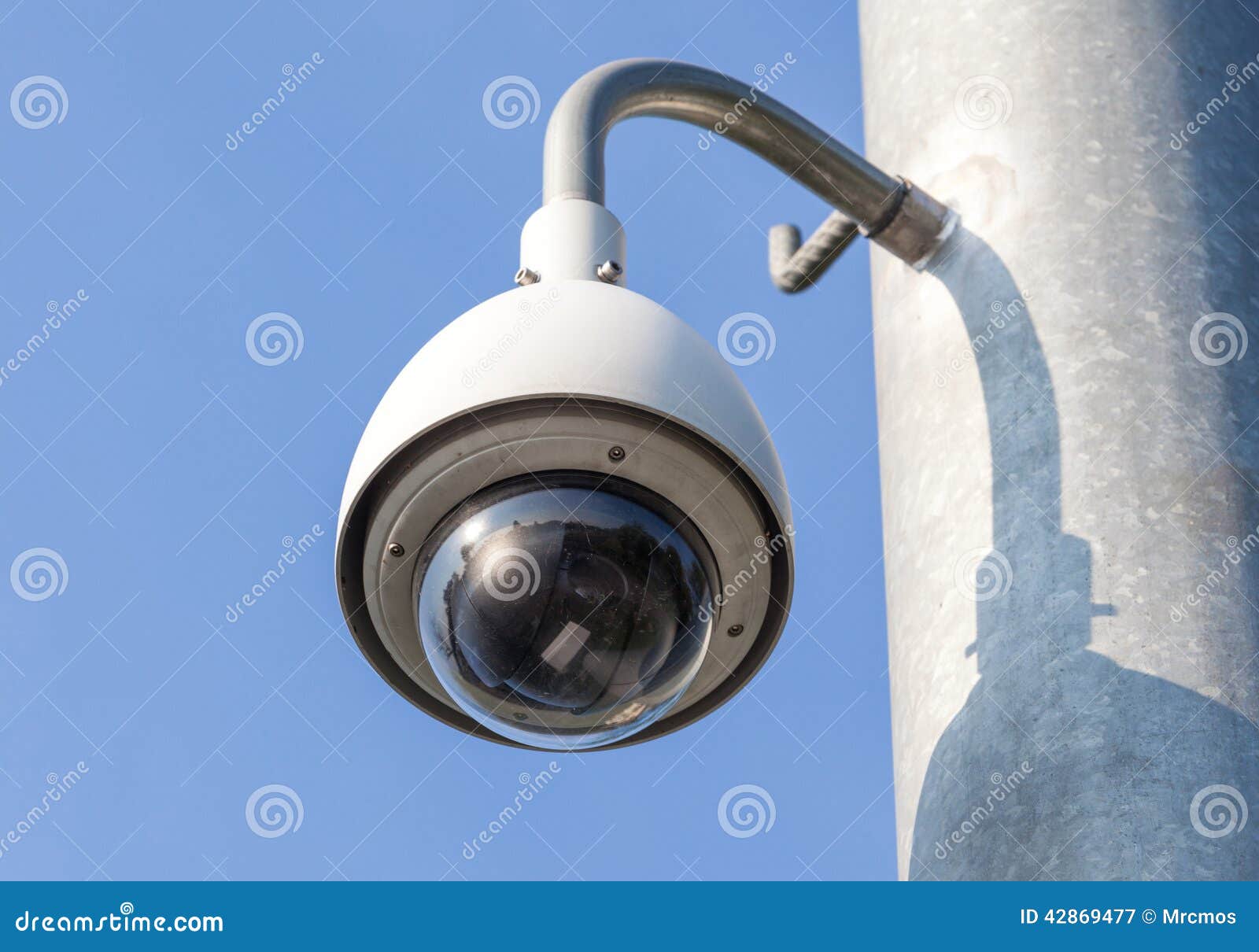 Security Camera, CCTV on Blue Sky Background Stock Image - Image of ...