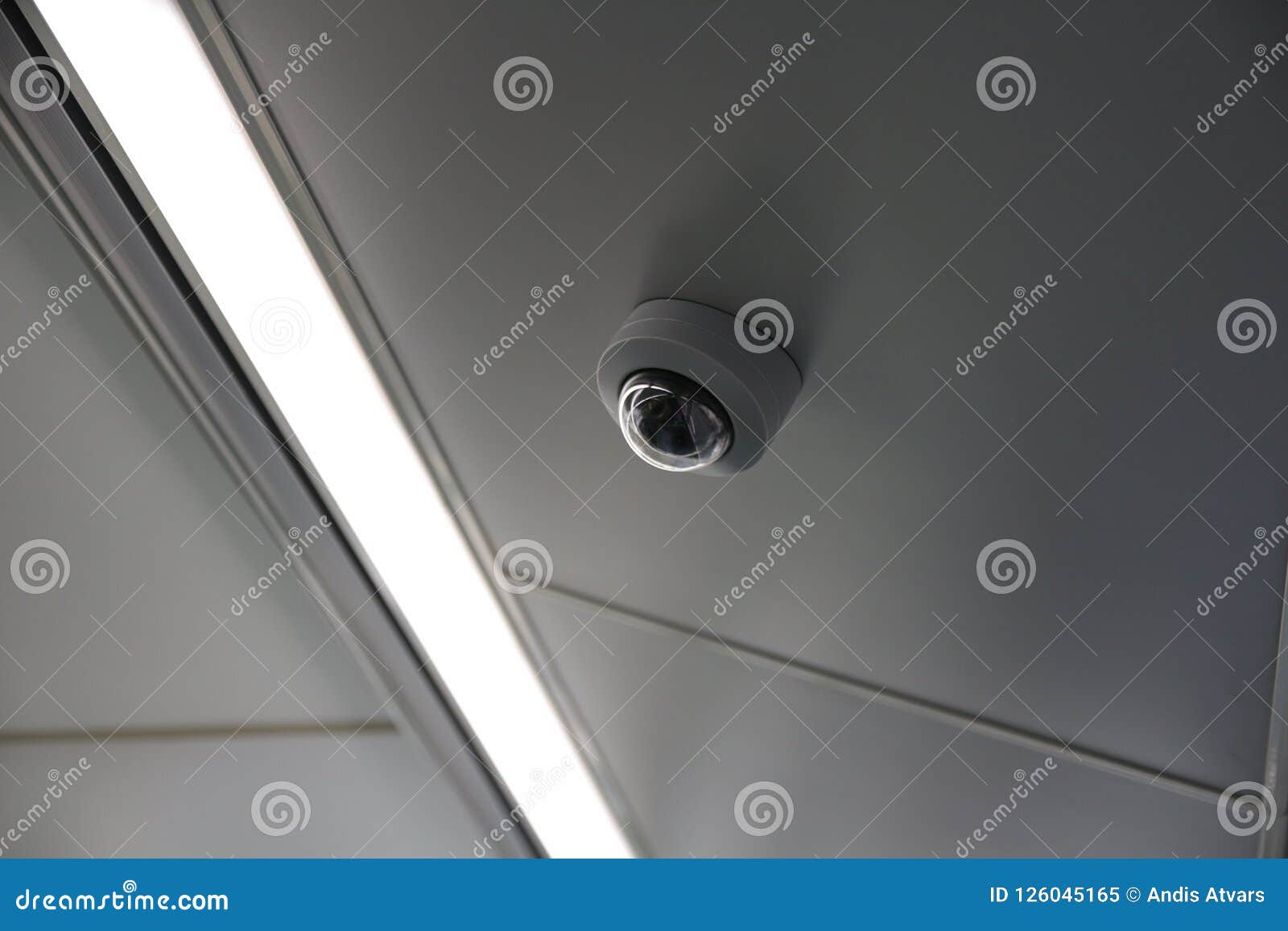 Security Camera or Cctv Camera on Ceiling Stock Image - Image of ...