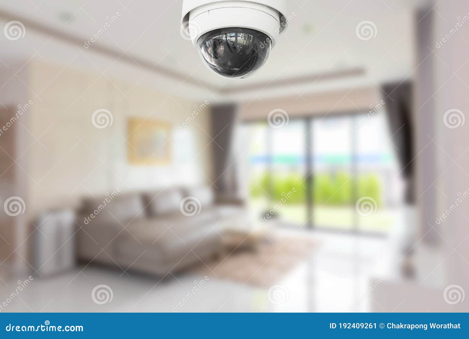 Security Camera or Cctv Camera on Ceiling. Home Video System Stock ...