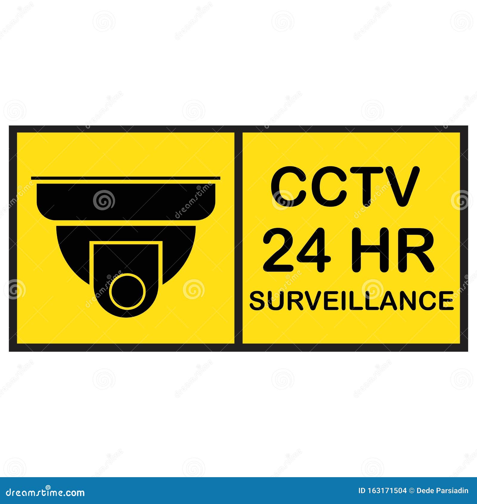 Cctv stock vector. Illustration of area, sign, camera - 163171504