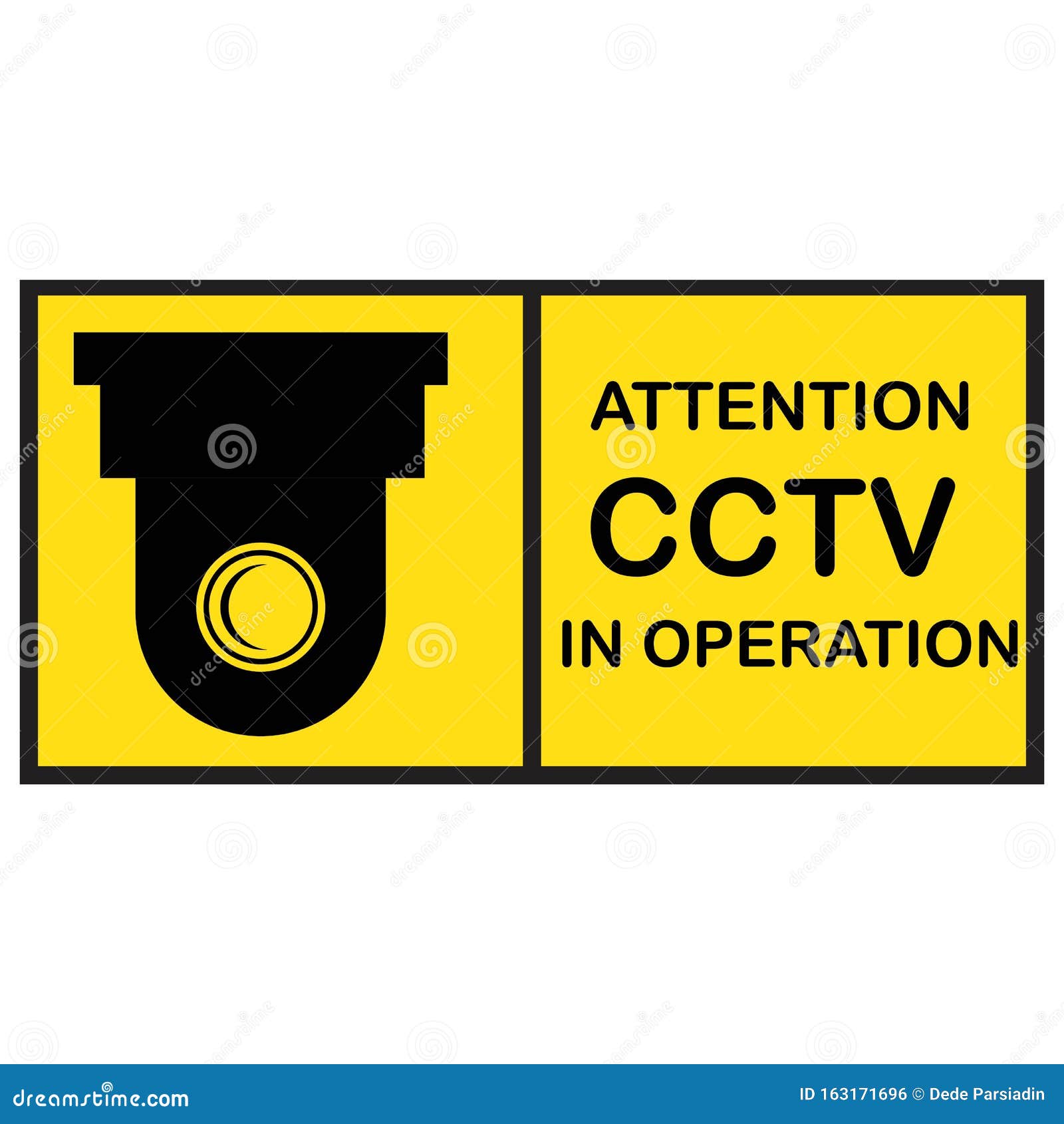 Cctv stock vector. Illustration of sign, cctv, information - 163171696