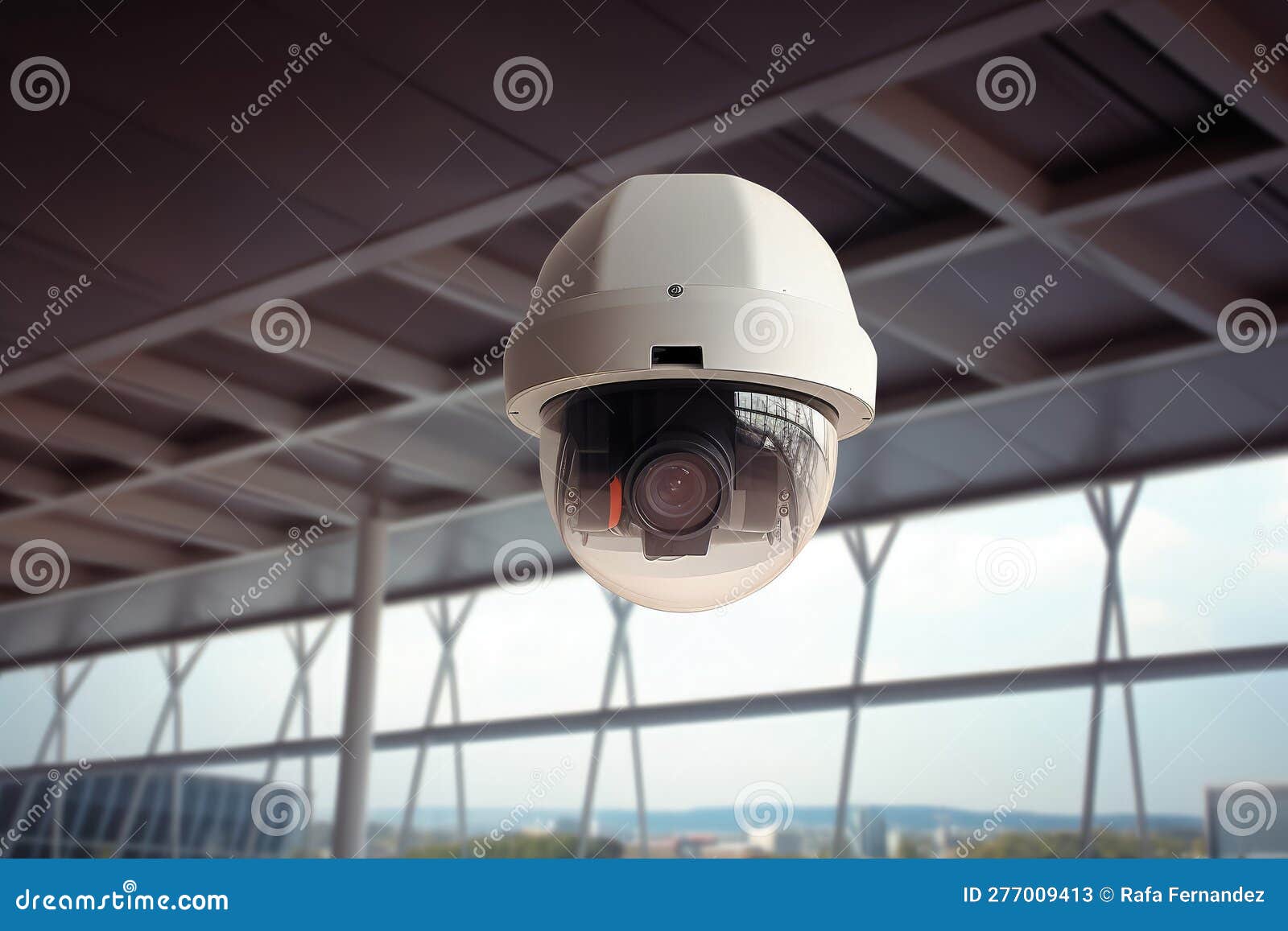 Security Camera, CCTV on Location, Airport. AI Generative Stock ...