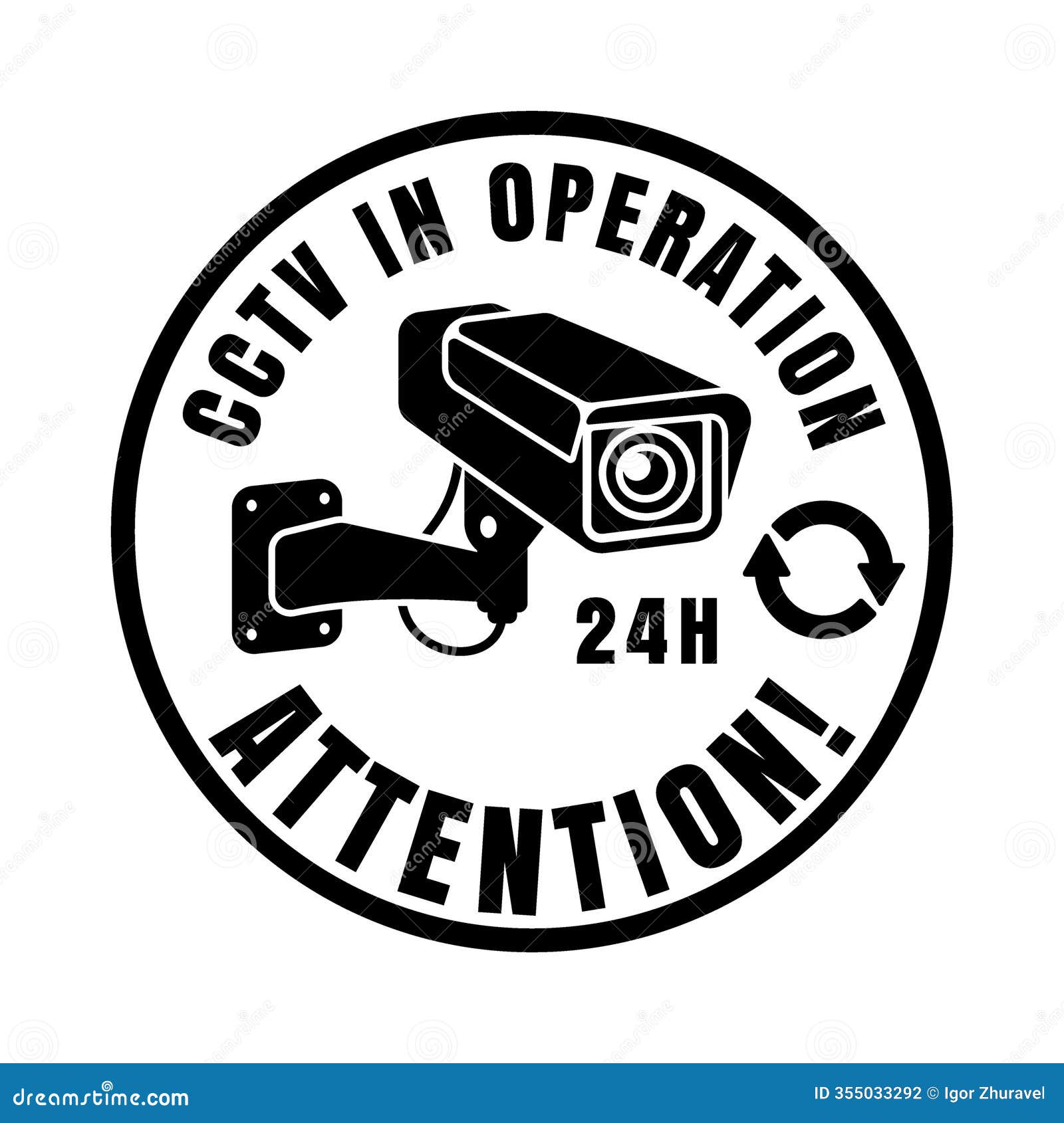 CCTV In Operation Sign - Vector Format | CartoonDealer.com #84609591