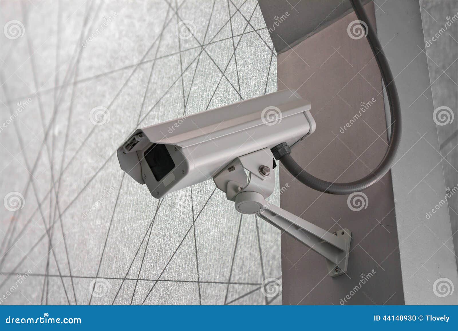 Security Camera CCTV on Staircase Abstract Line Background Stock Photo ...