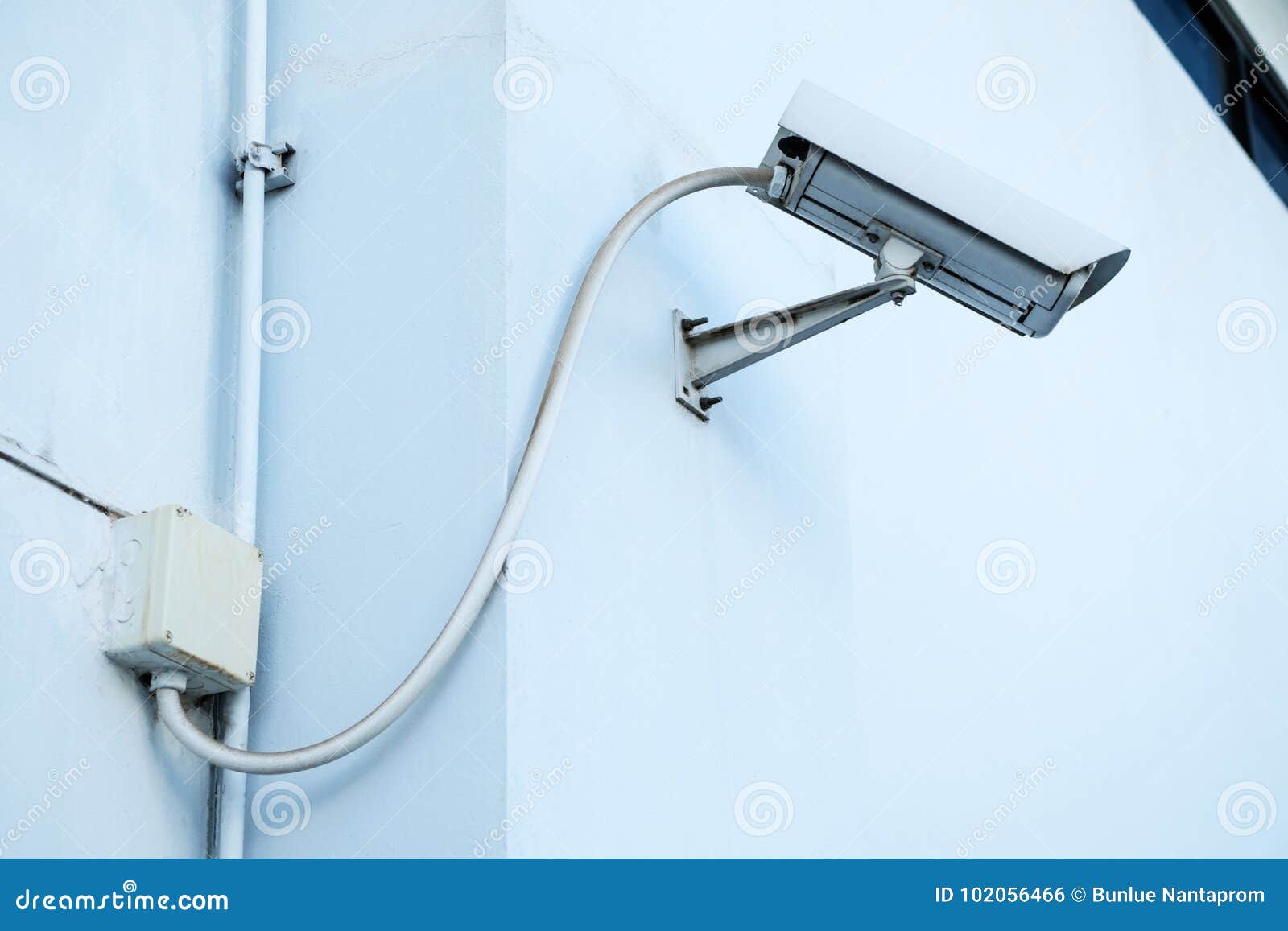 Security Camera, CCTV on White Ceiling Location Technician Fixing Video ...