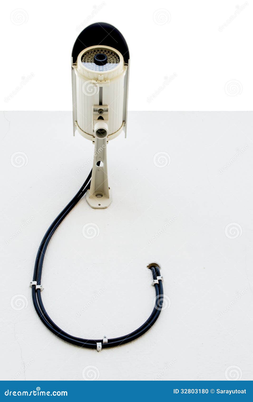 Security Camera,CCTV on White Wall Stock Photo - Image of privacy, city ...