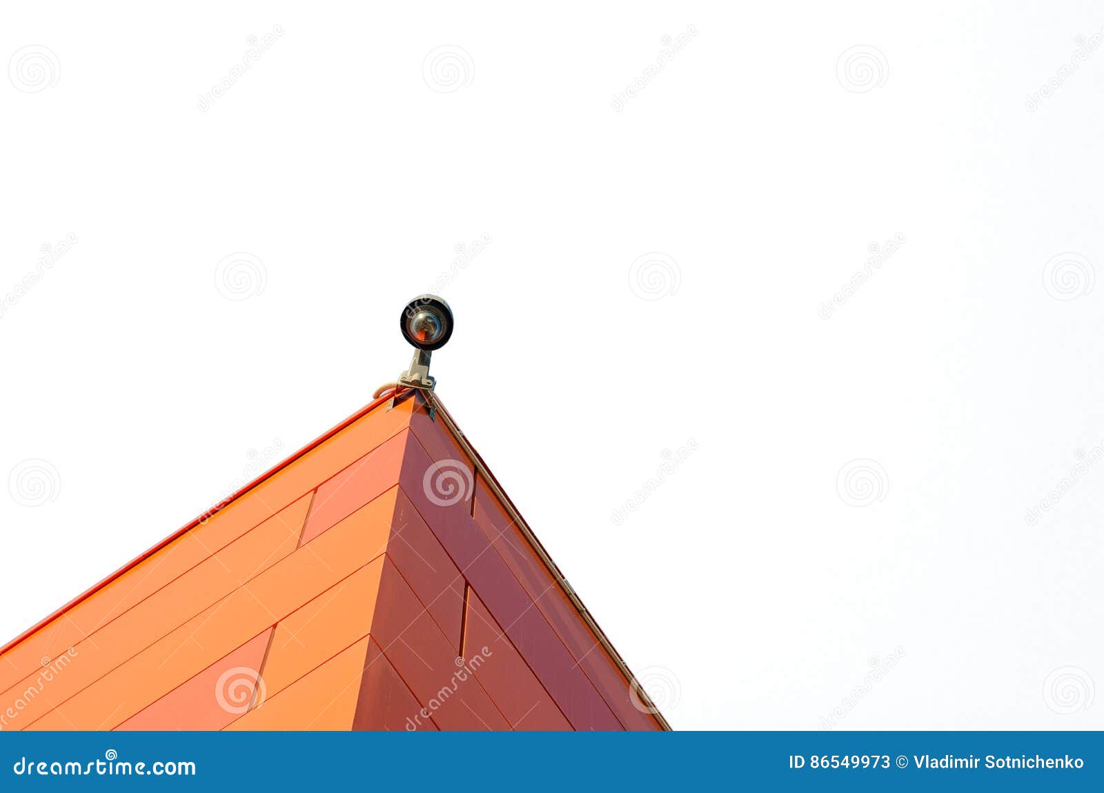 Security Camera on Corner Building Stock Image - Image of electric ...