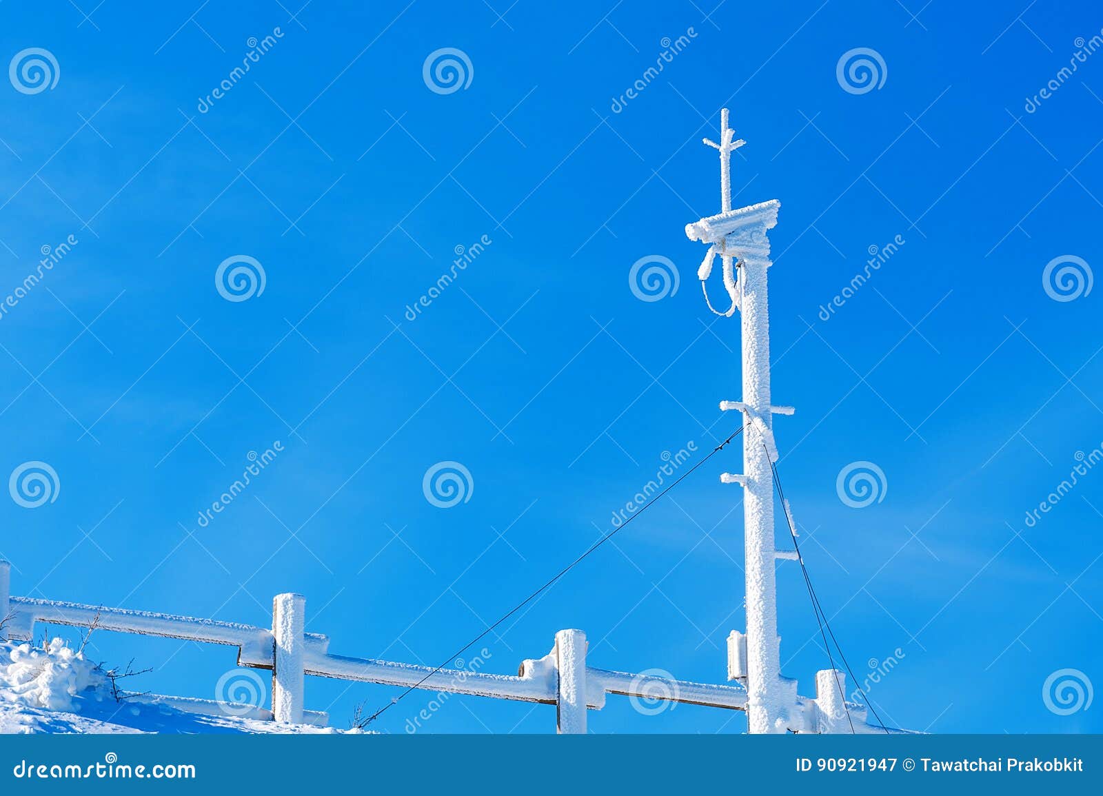 Security Camera Covered by Snow. Stock Image - Image of nature, safety ...