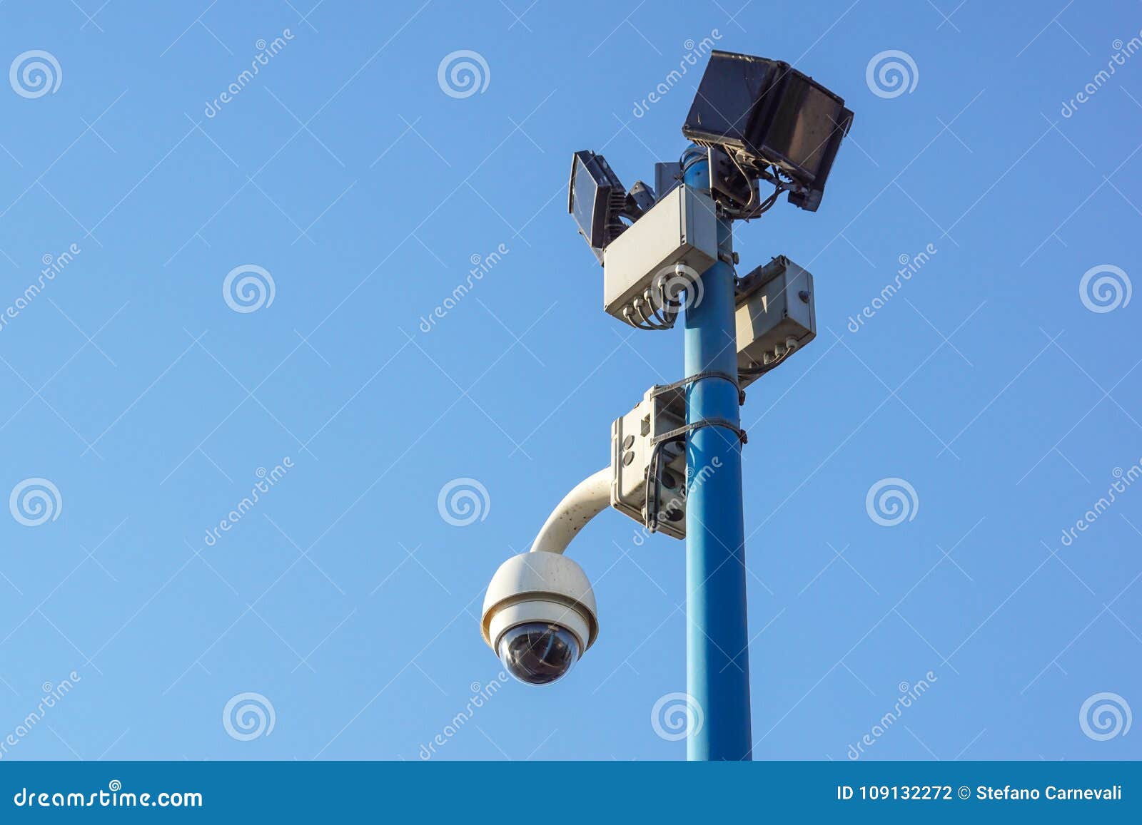 Security Camera Detects the Movement of Traffic. Stock Photo - Image of ...