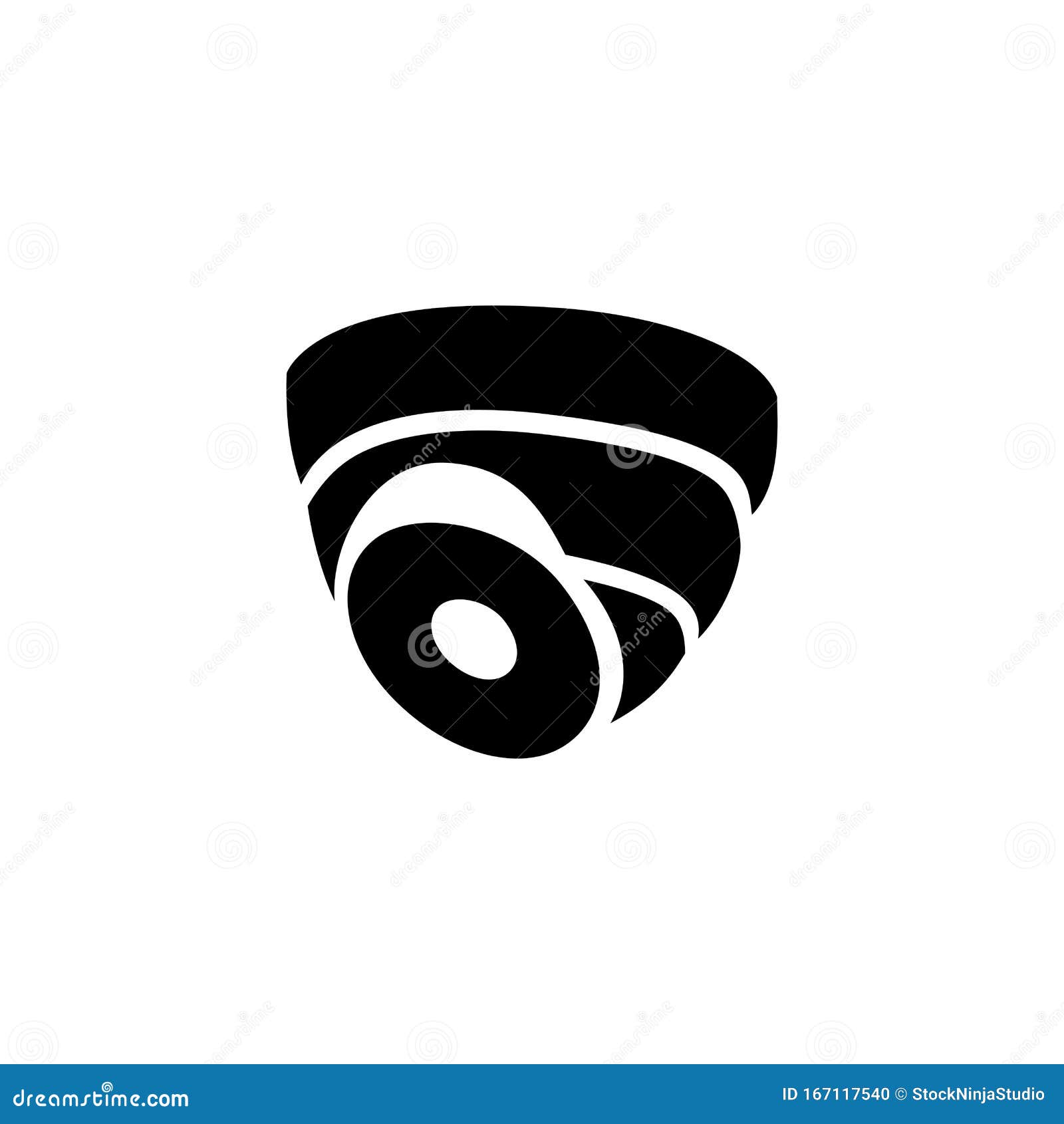 Security Camera Dome Icon in Flat Style Vector for Apps, UI, Websites ...