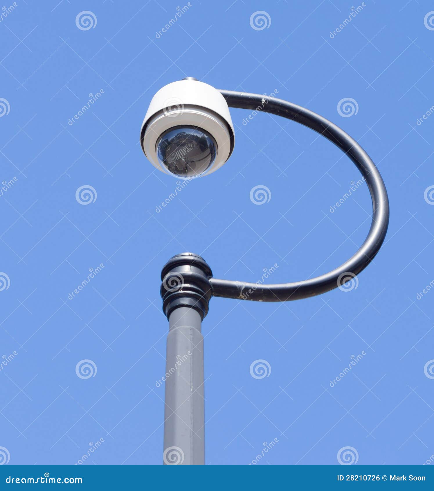 Security Camera Dome on Post Stock Photo - Image of equipment ...