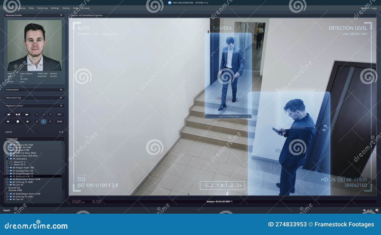 Security Camera with Facial Recognition Stock Image - Image of ...