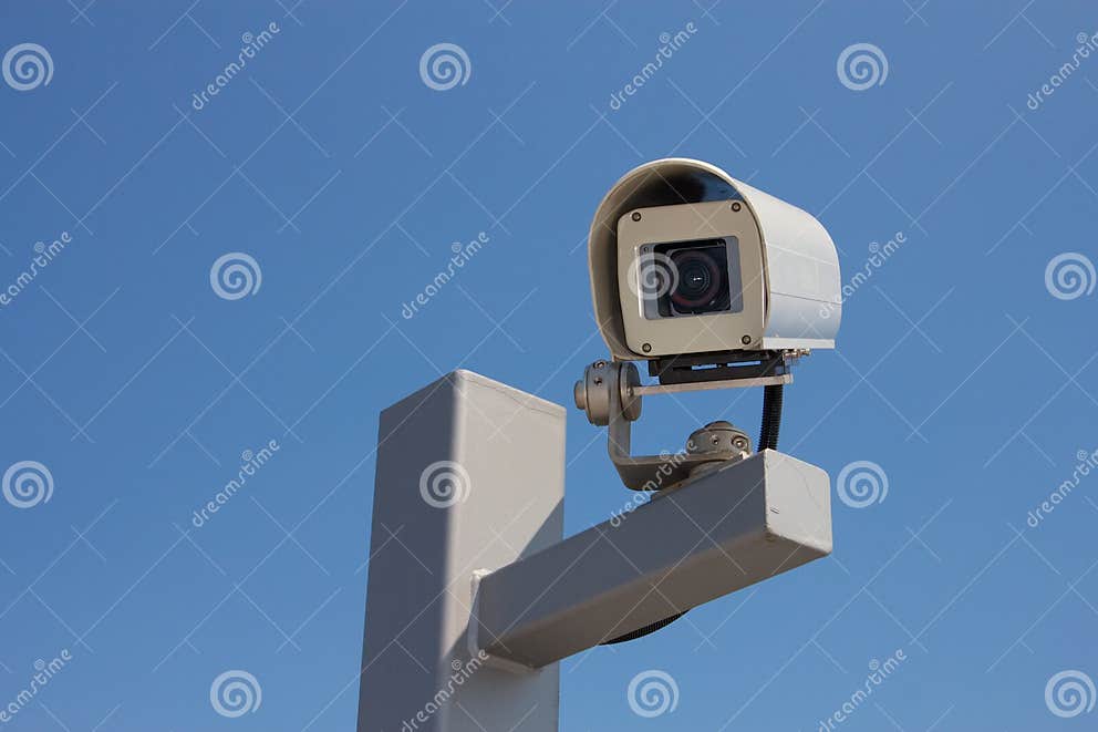 Security Camera Facing Left Stock Image - Image of security, clear ...
