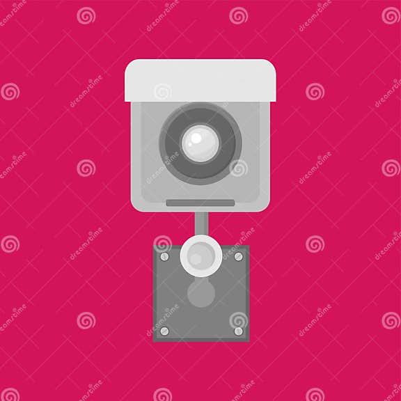 Security Camera Flat Vector Illustation Stock Vector - Illustration of safety, equipment: 242982449