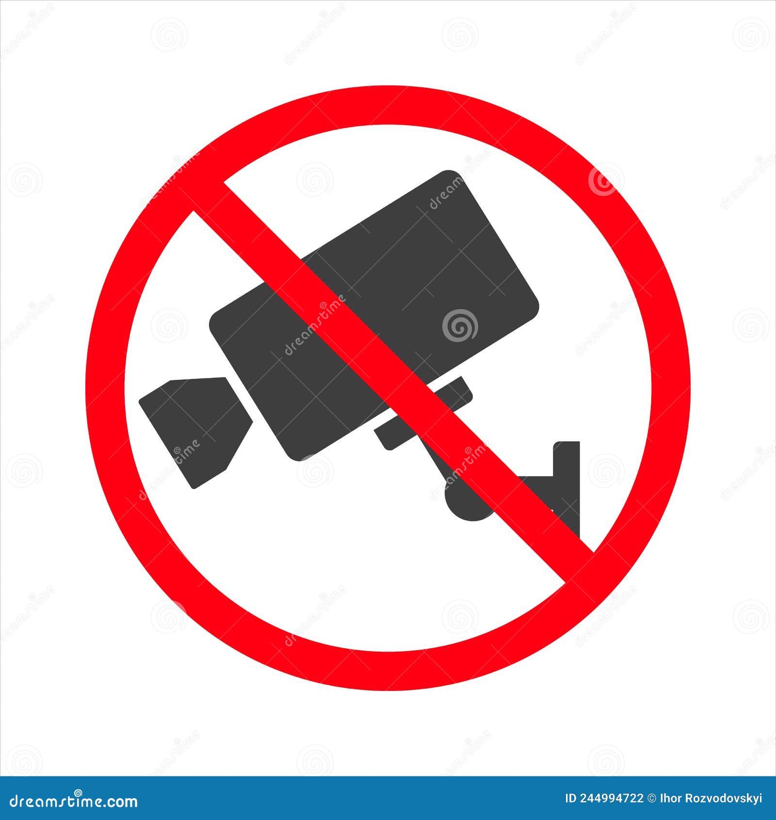 Security Camera Forbidden Sign Prohibition Icon, Not Allowed Symbol ...