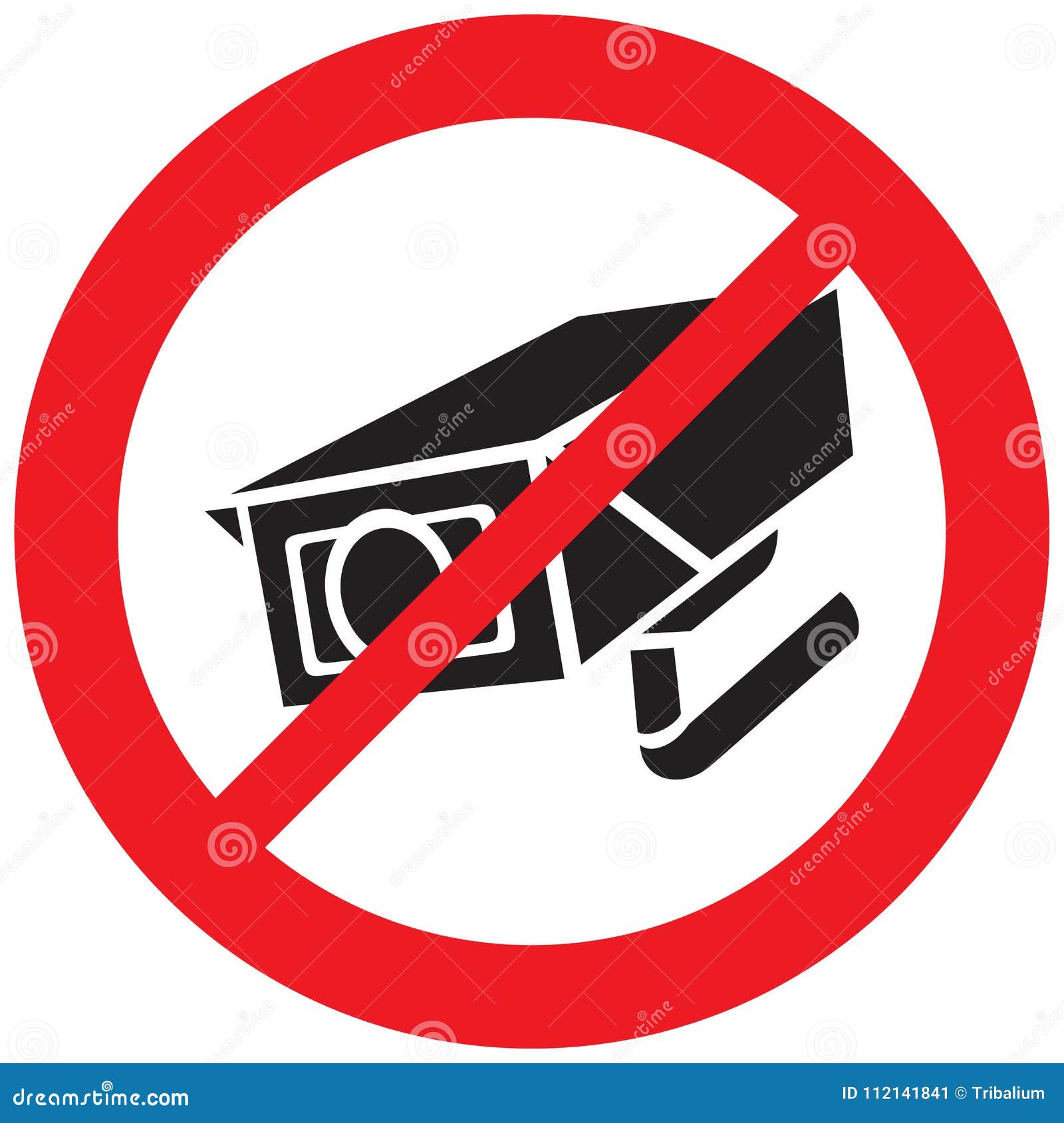 Security Camera Forbidden Symbol Stock Vector - Illustration of icon ...