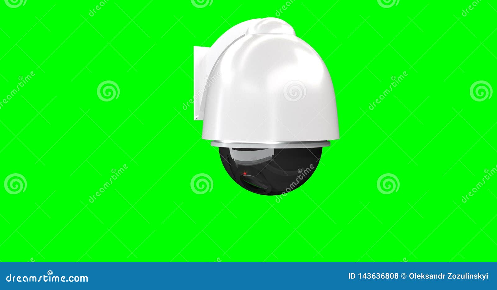Security Camera on Green Background. Isolated 3D Render Stock Footage ...