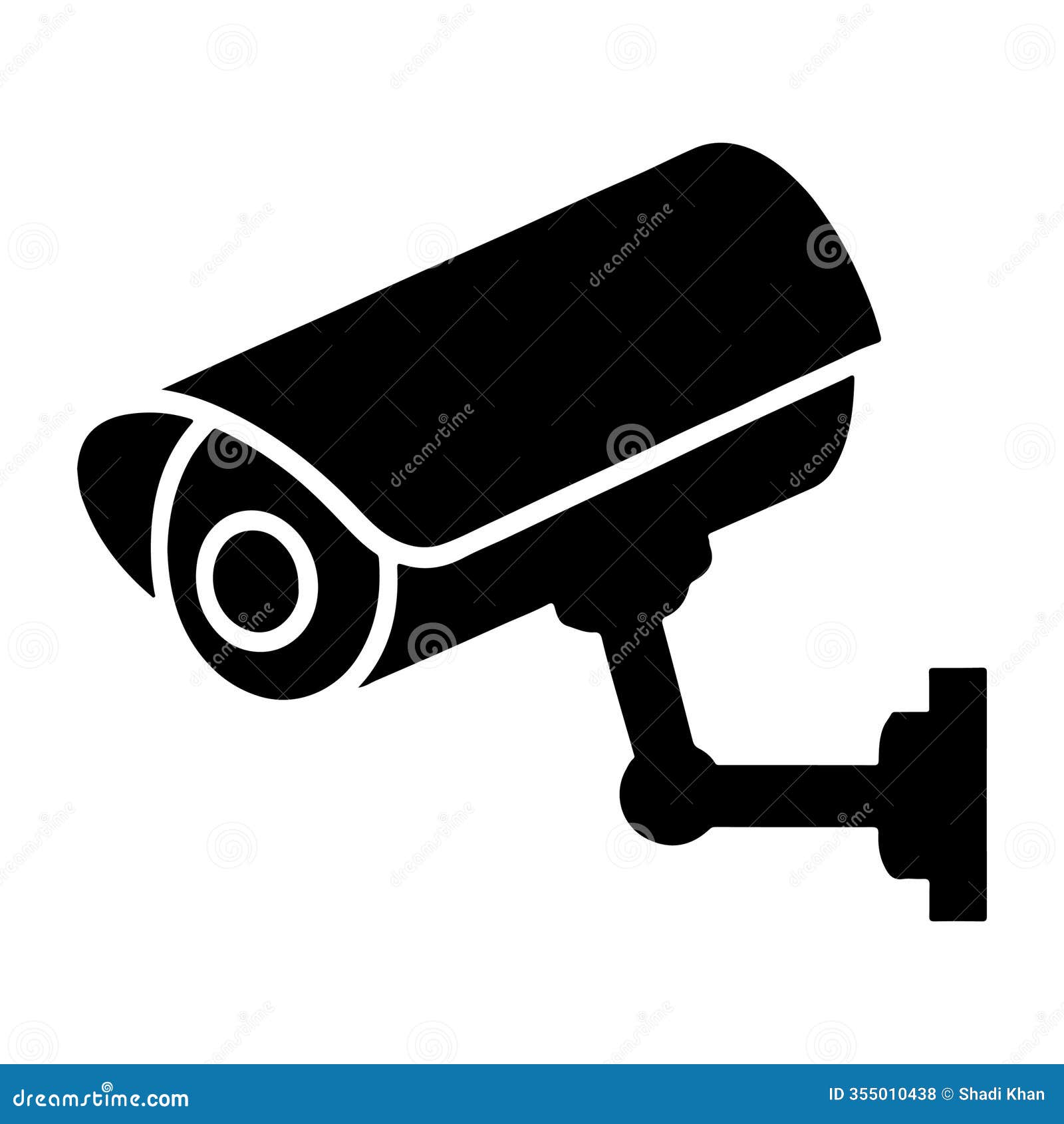 Security Camera Icon Black Vector Stock Illustration - Illustration of ...