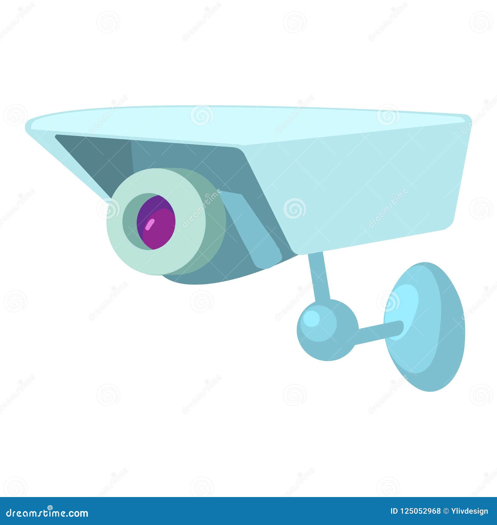 Security Camera Icon, Cartoon Style Stock Illustration - Illustration ...