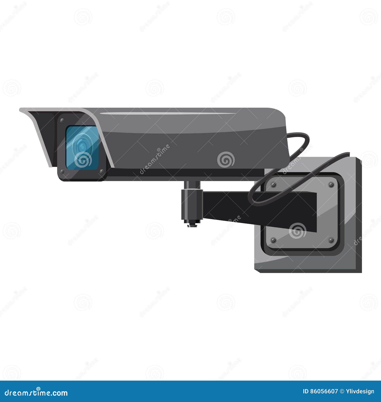 Security Camera Icon, Cartoon Style Stock Vector - Illustration of ...