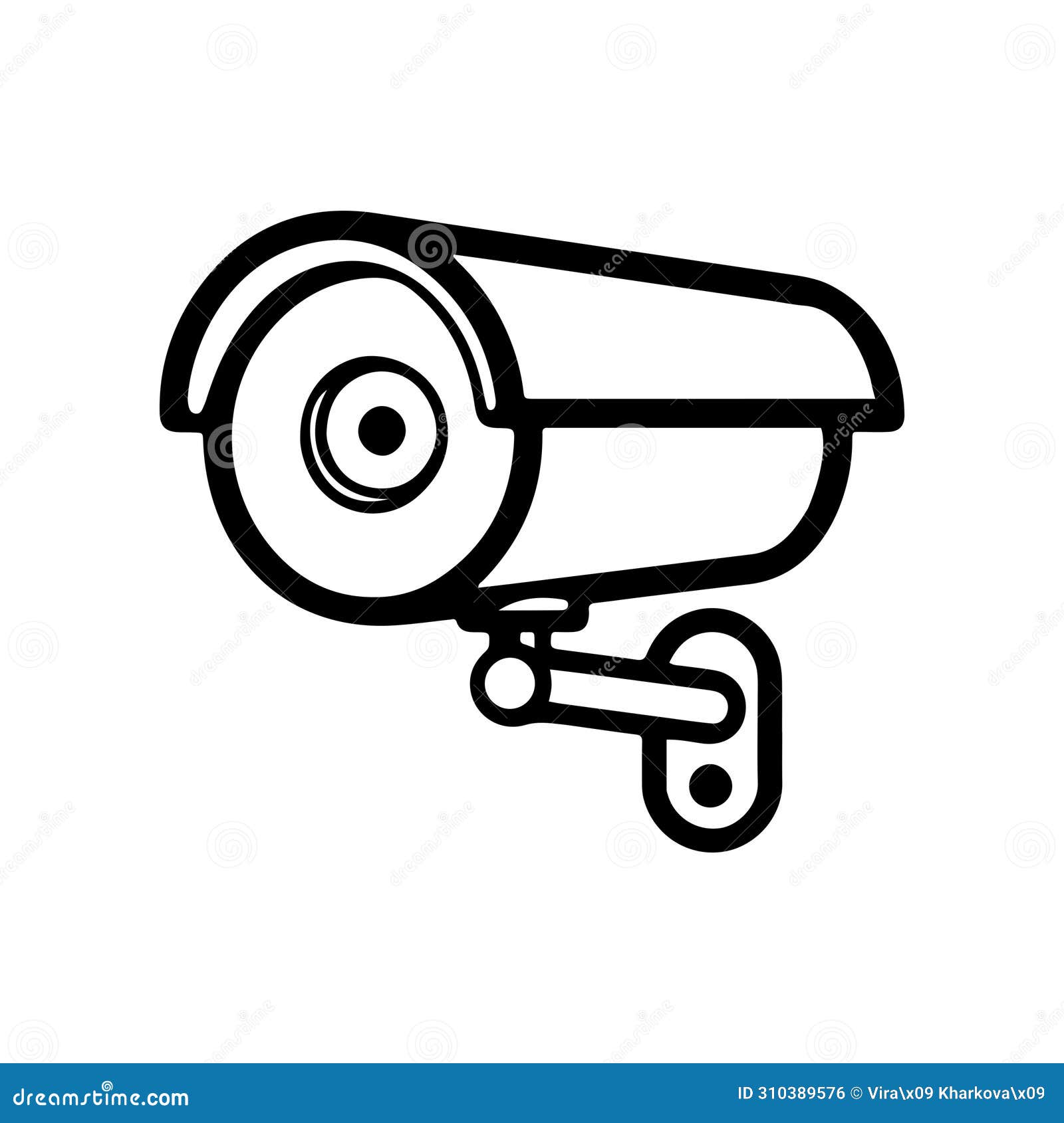 Security Camera Icon. Fixed CCTV Camera Stock Vector - Illustration of ...