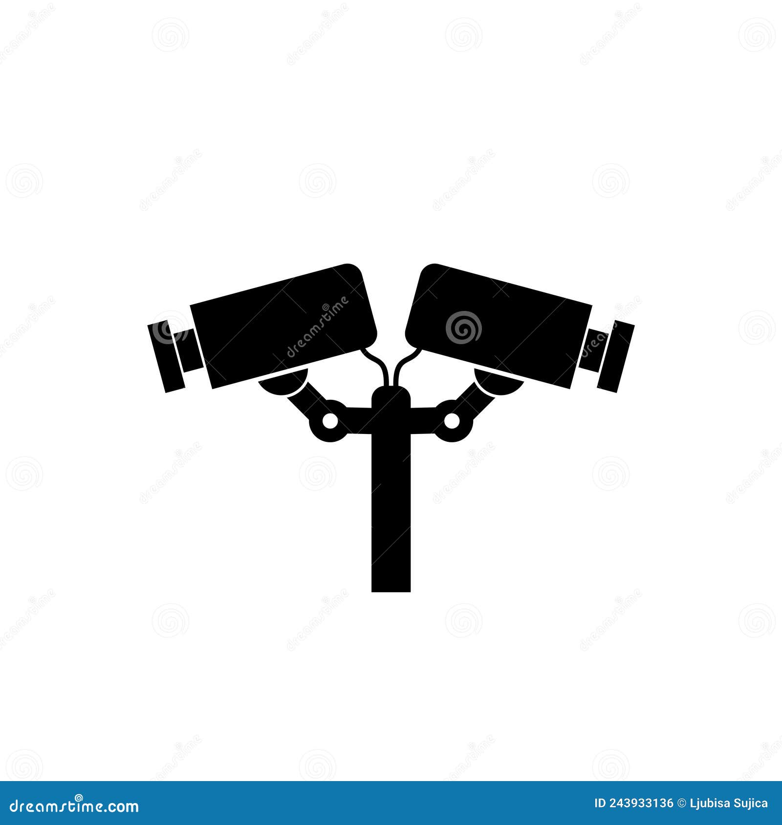 Security Camera Icon Isolated on White Background Stock Vector ...