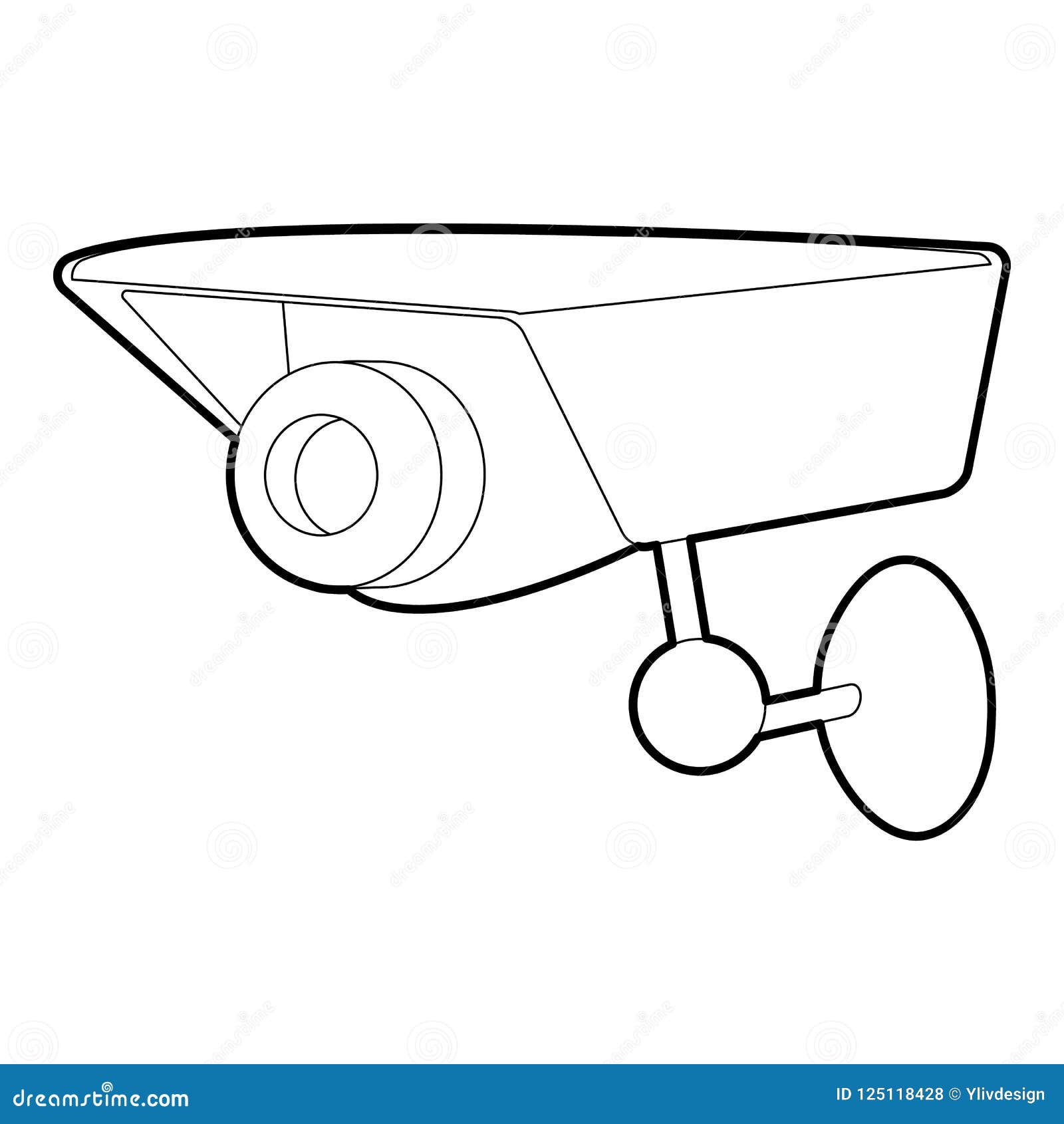 Security Camera Icon, Outline Style Stock Illustration - Illustration ...