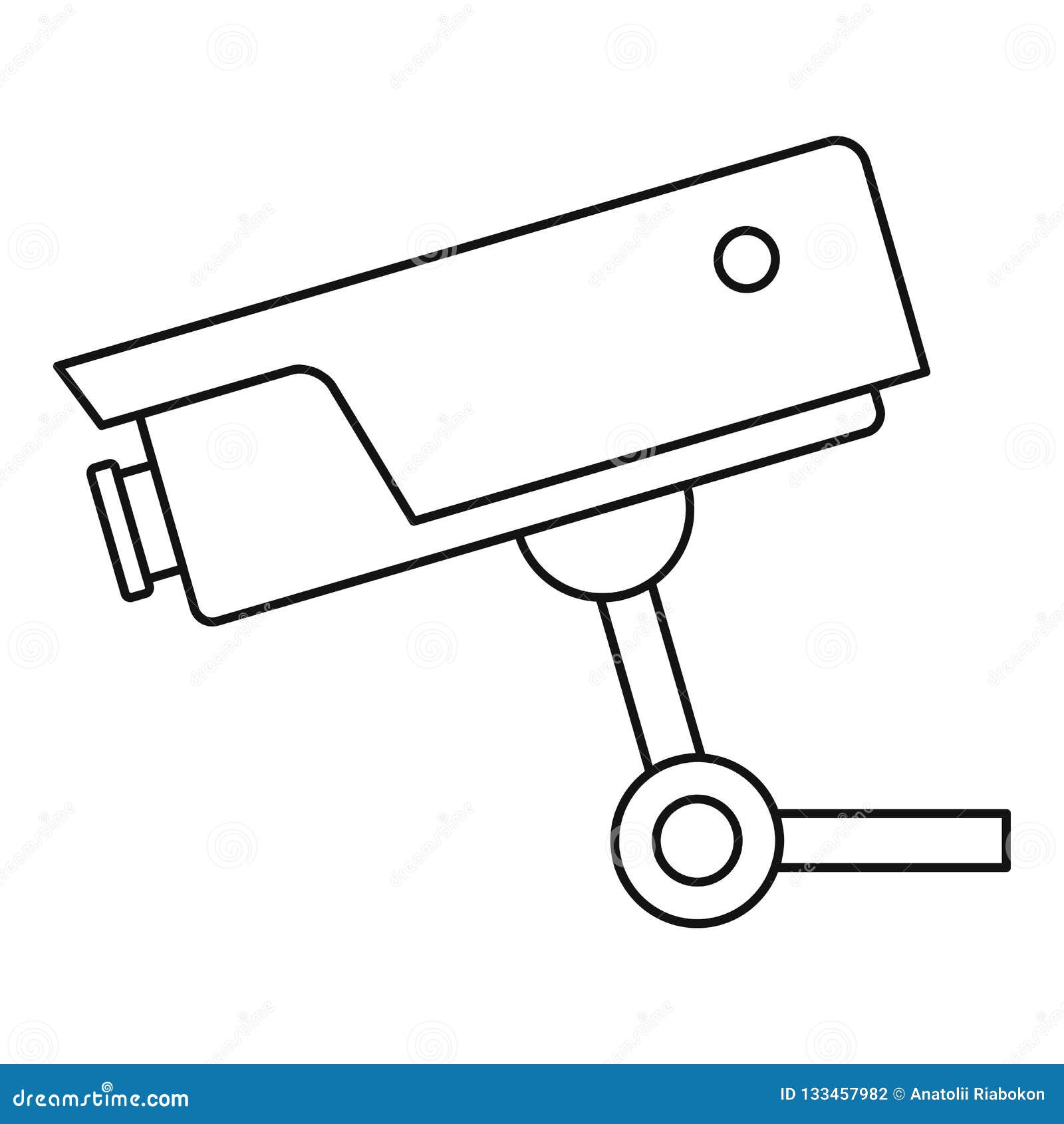 Security Camera Icon, Outline Style Stock Vector - Illustration of ...