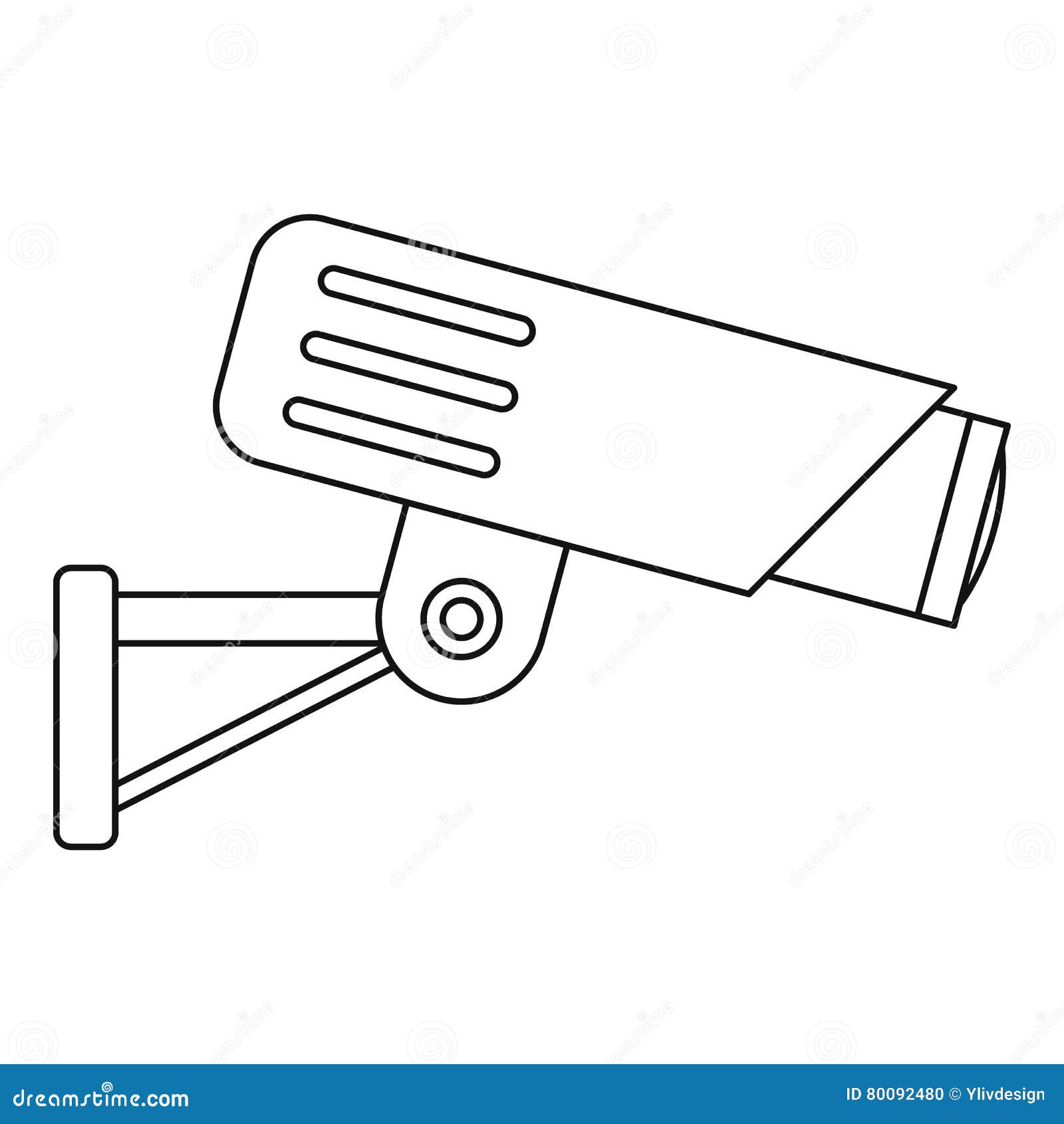 Security Camera Icon, Outline Style Stock Vector - Illustration of ...