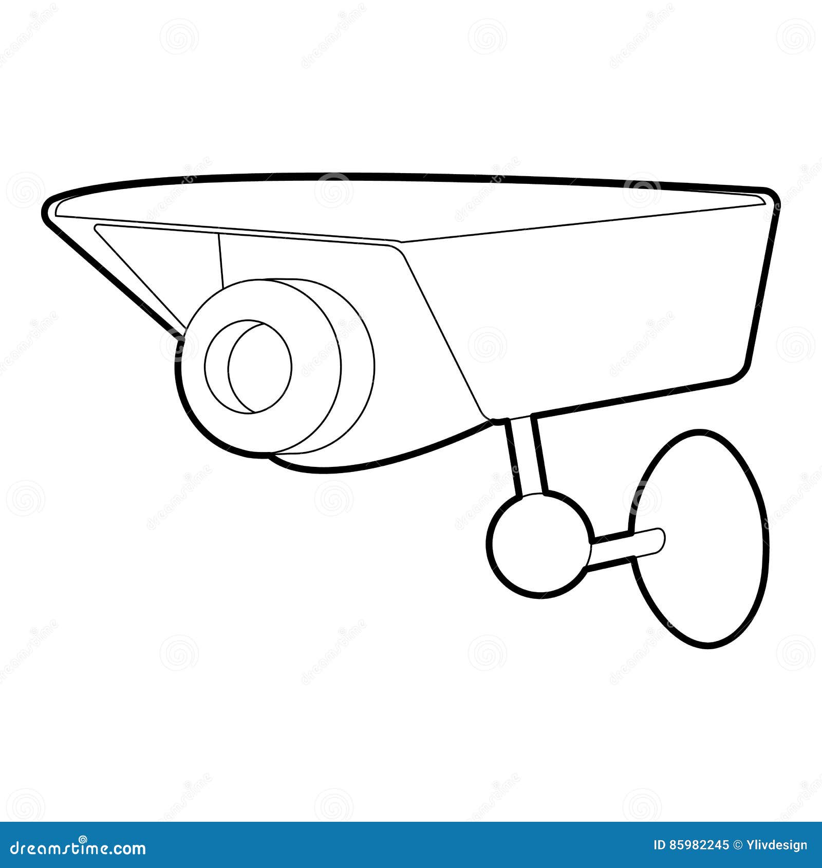 Security Camera Icon, Outline Style Stock Vector - Illustration of ...