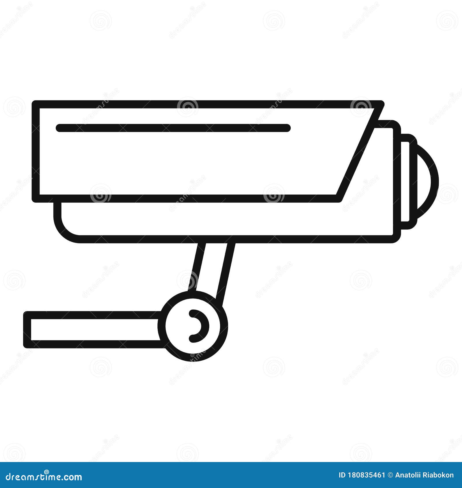 Security Camera Icon, Outline Style Stock Vector - Illustration of ...