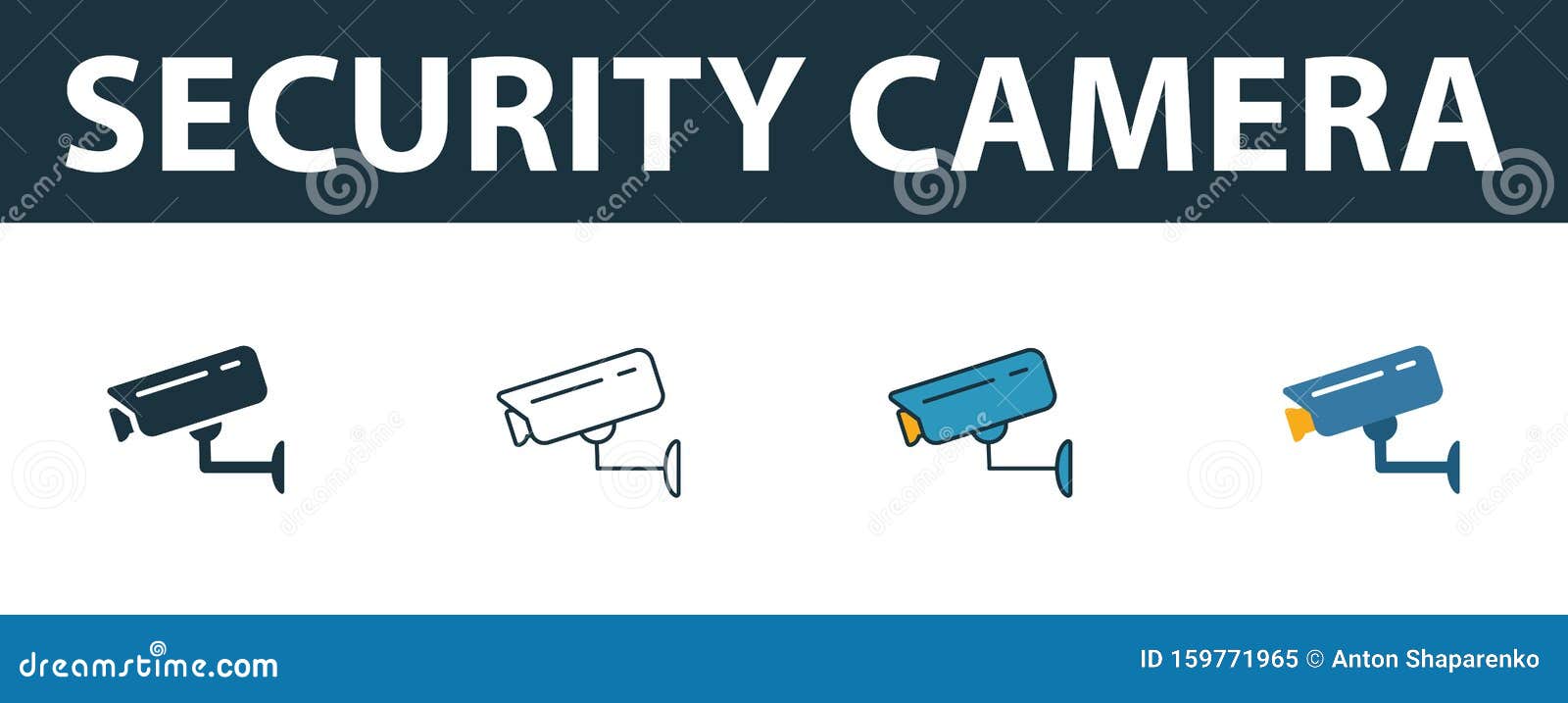 Security Camera Icon Set. Premium Symbol in Different Styles from ...
