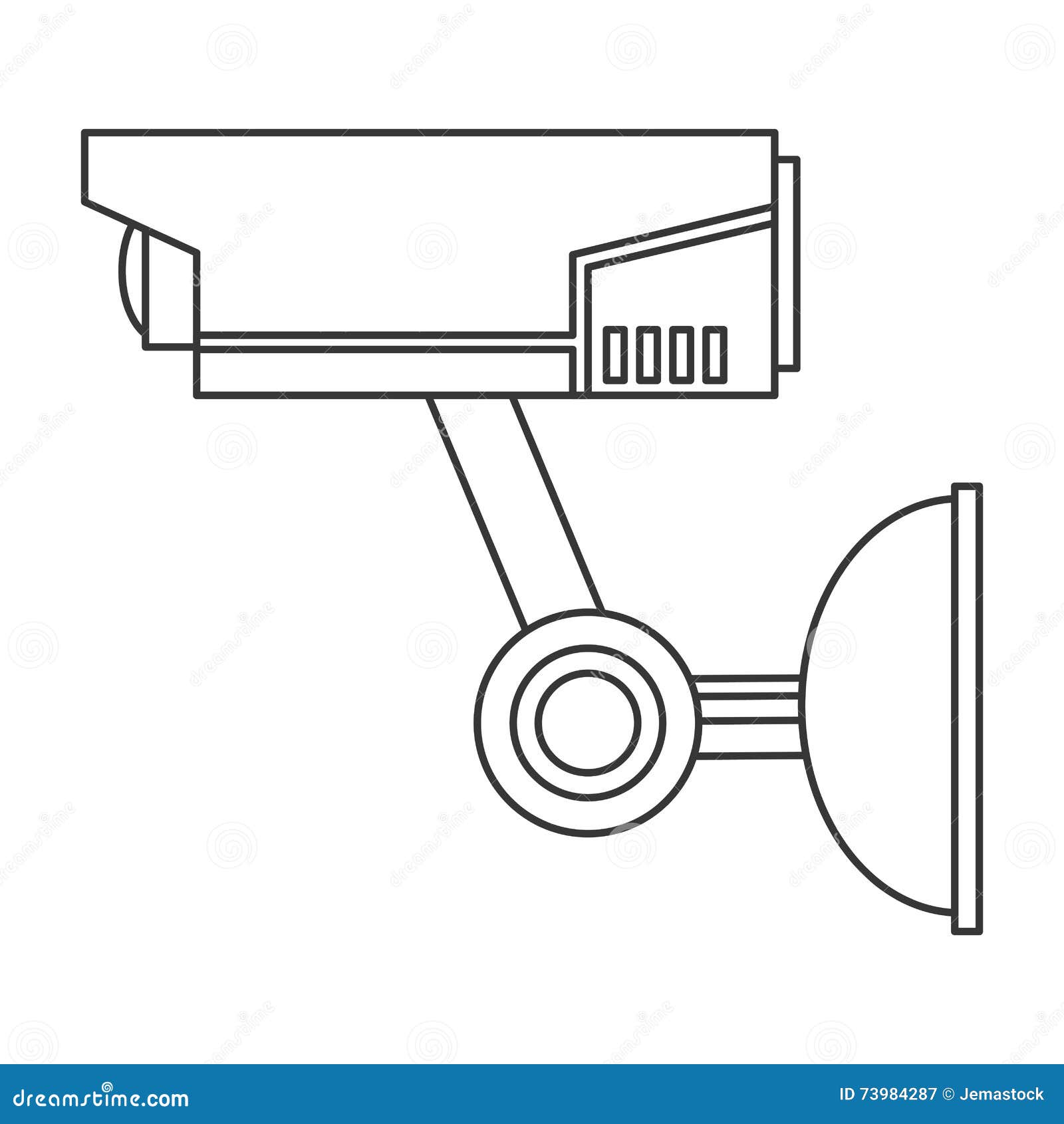 Security camera icon. stock illustration. Illustration of digital ...