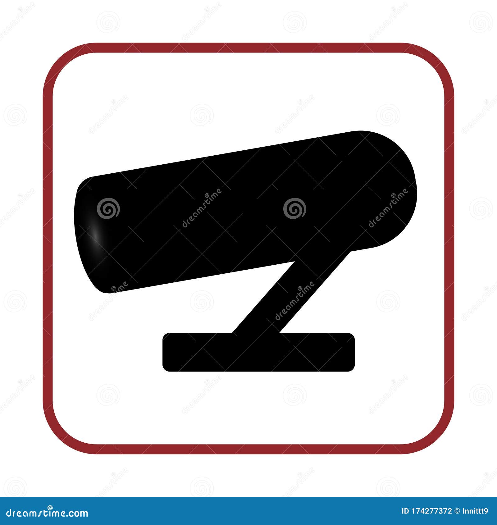 Security Camera Icon. Simple Illustration of the Item. Security Symbol ...