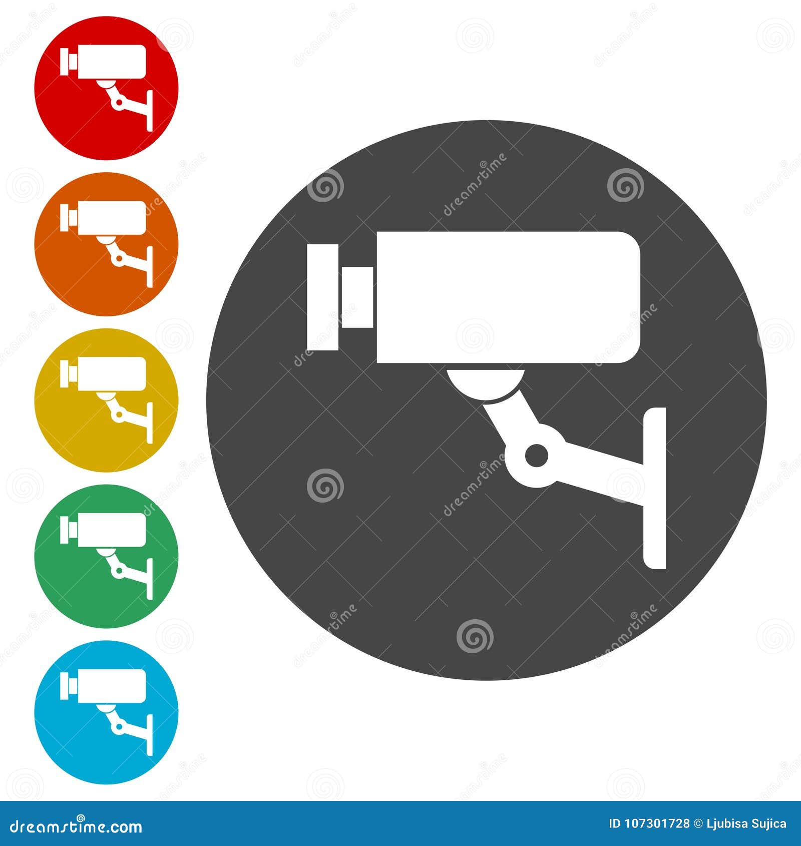 Security Camera Icon, Simple Vector Stock Vector - Illustration of ...