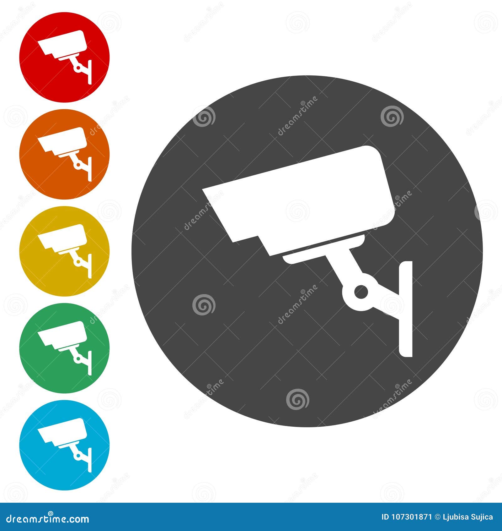 Security Camera Icon, Simple Vector Stock Vector - Illustration of ...