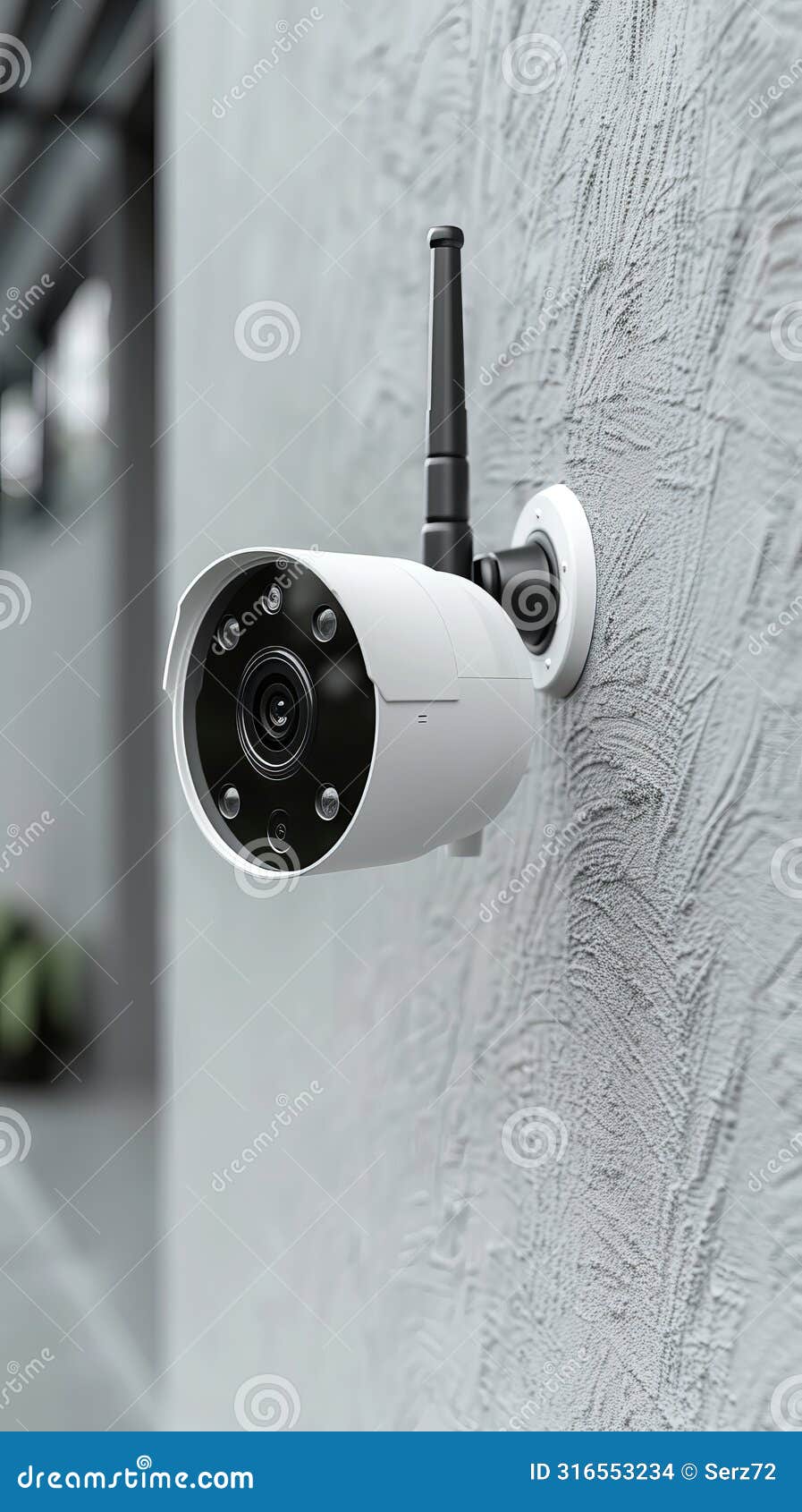 Security Camera on the Inside Wall of a Building, Security on City ...
