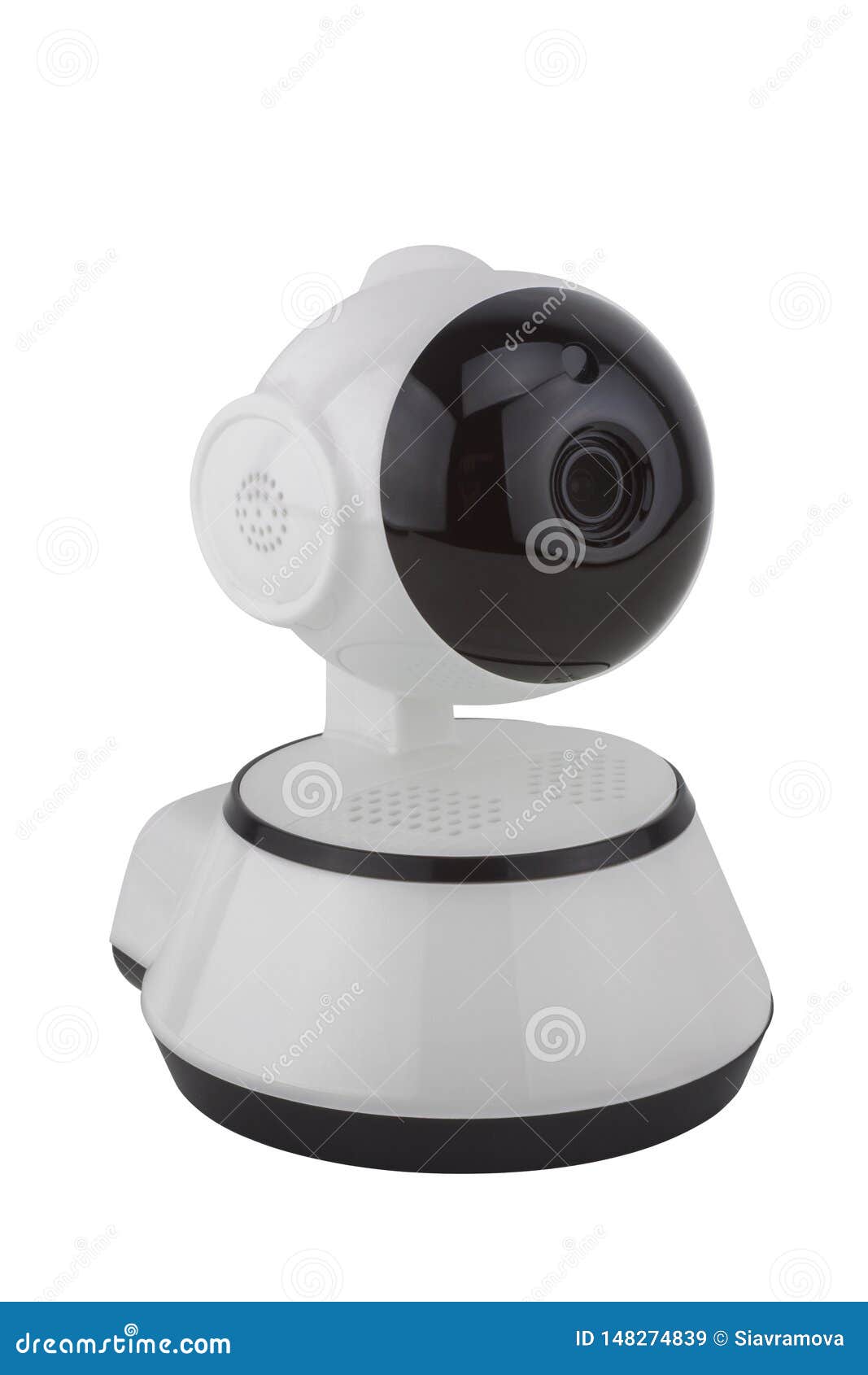 Security Camera Isolated on White Background Stock Image - Image of ...