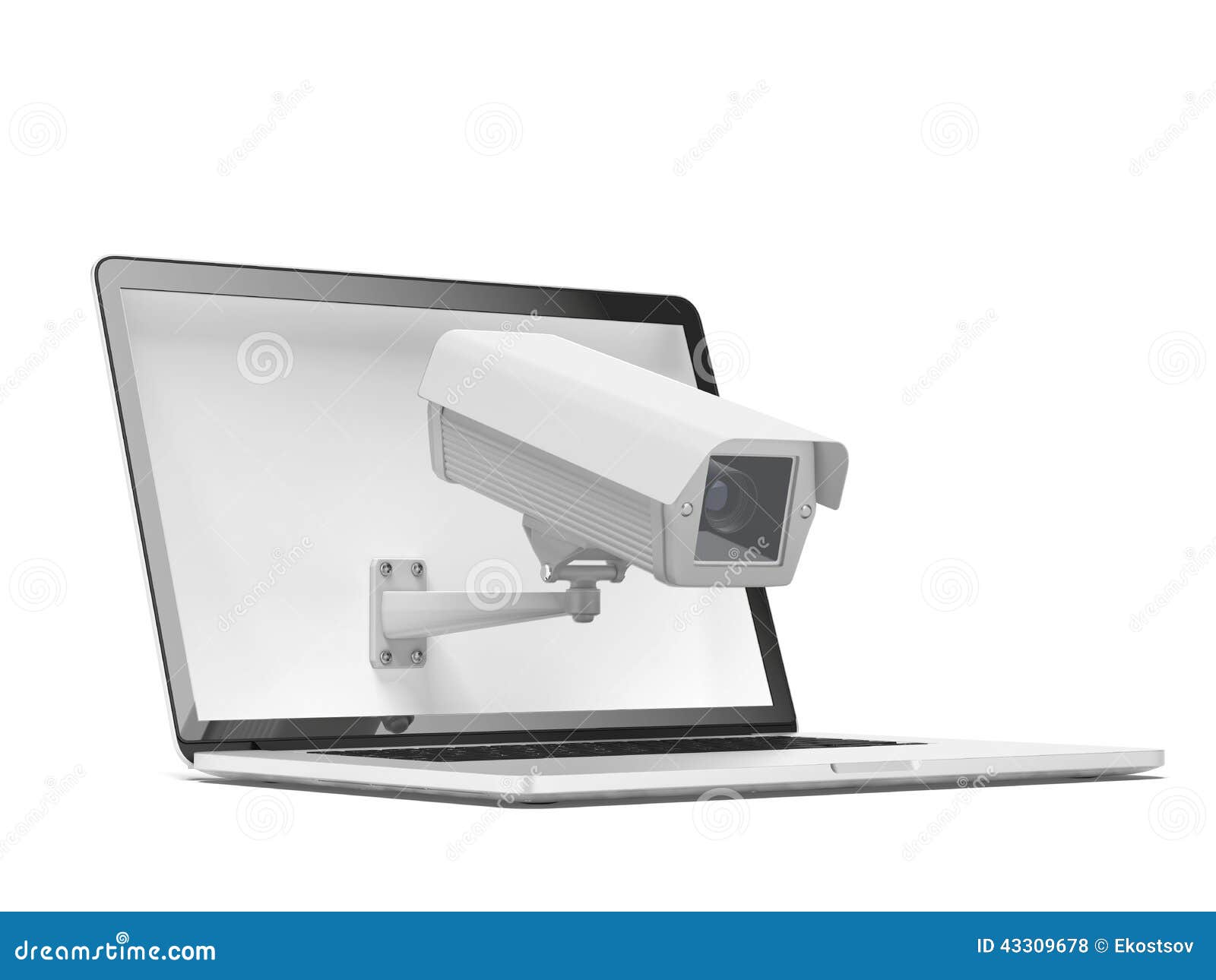 Security camera and laptop stock photo. Image of laptop - 43309678