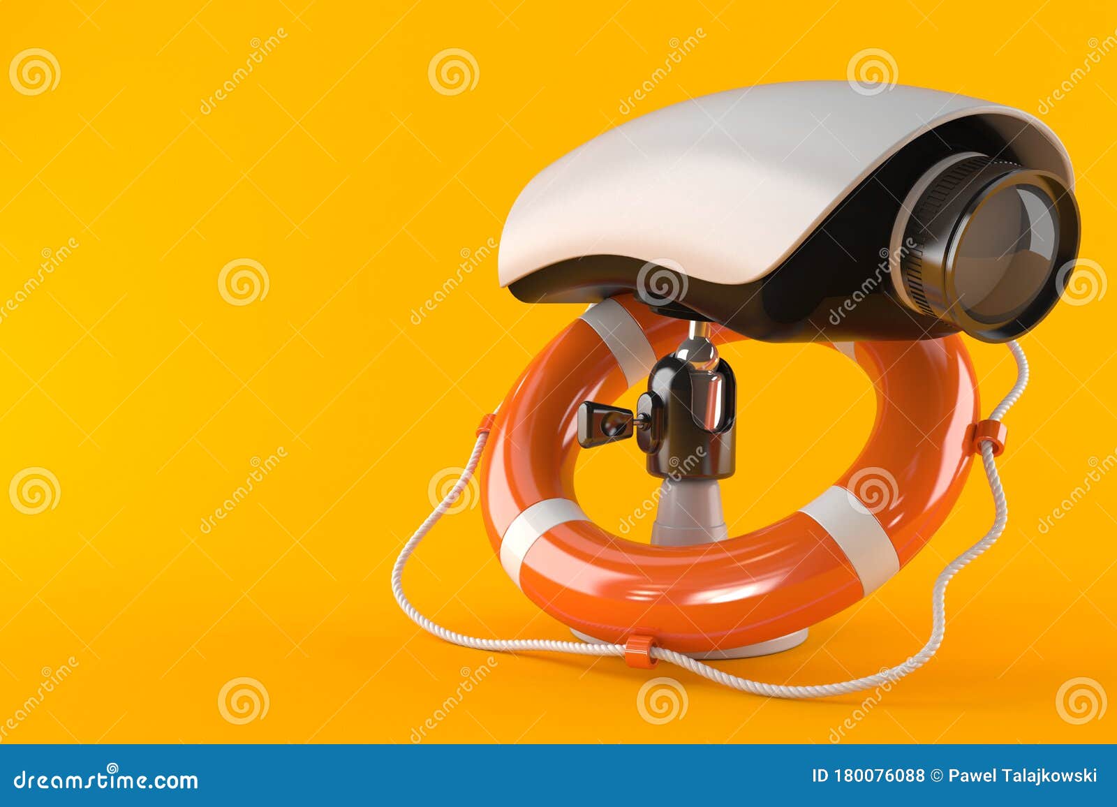 Security Camera with Life Buoy Stock Illustration - Illustration of ...